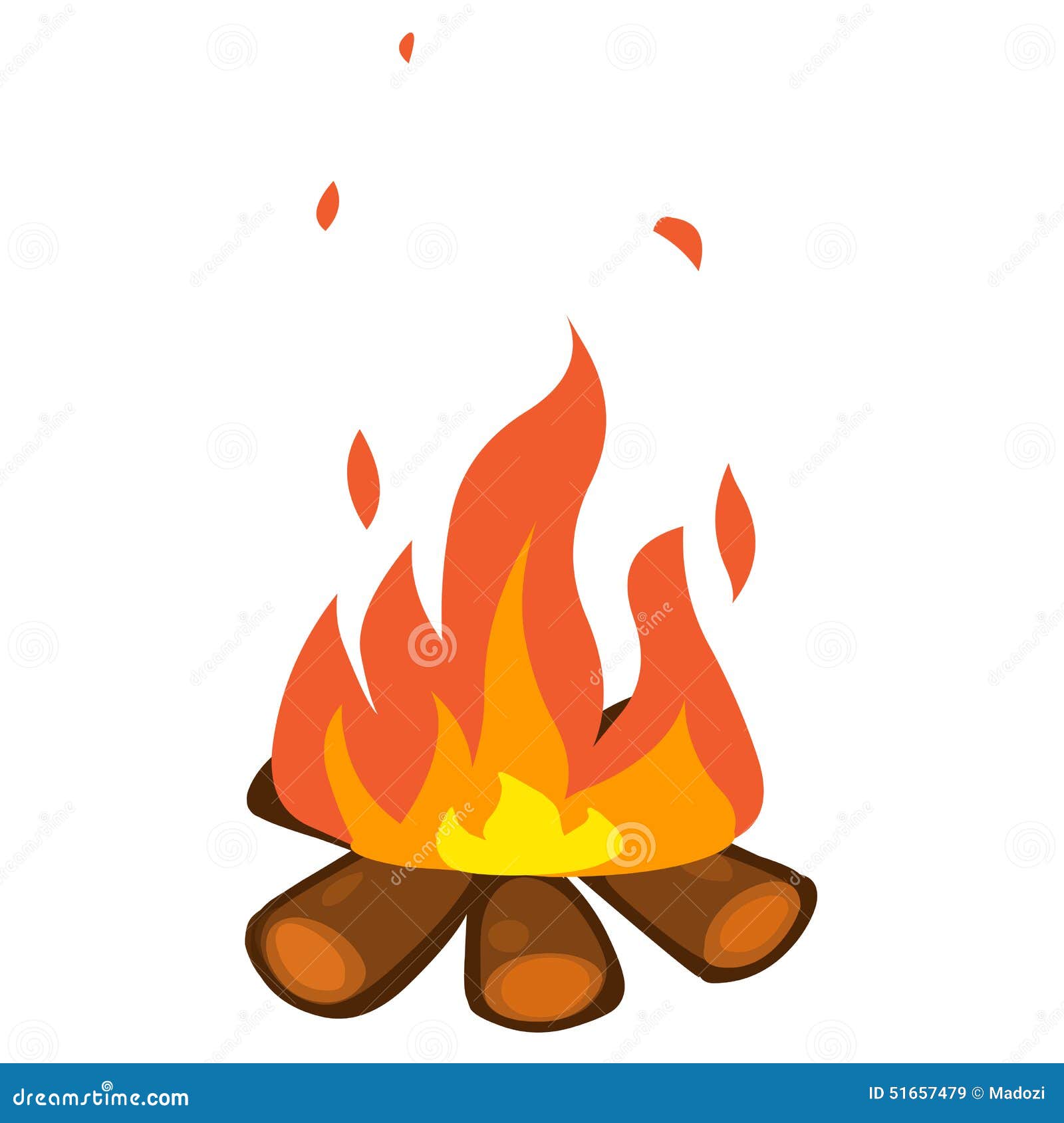Campfire Isolated Illustration Stock Vector - Illustration of cartoon ...