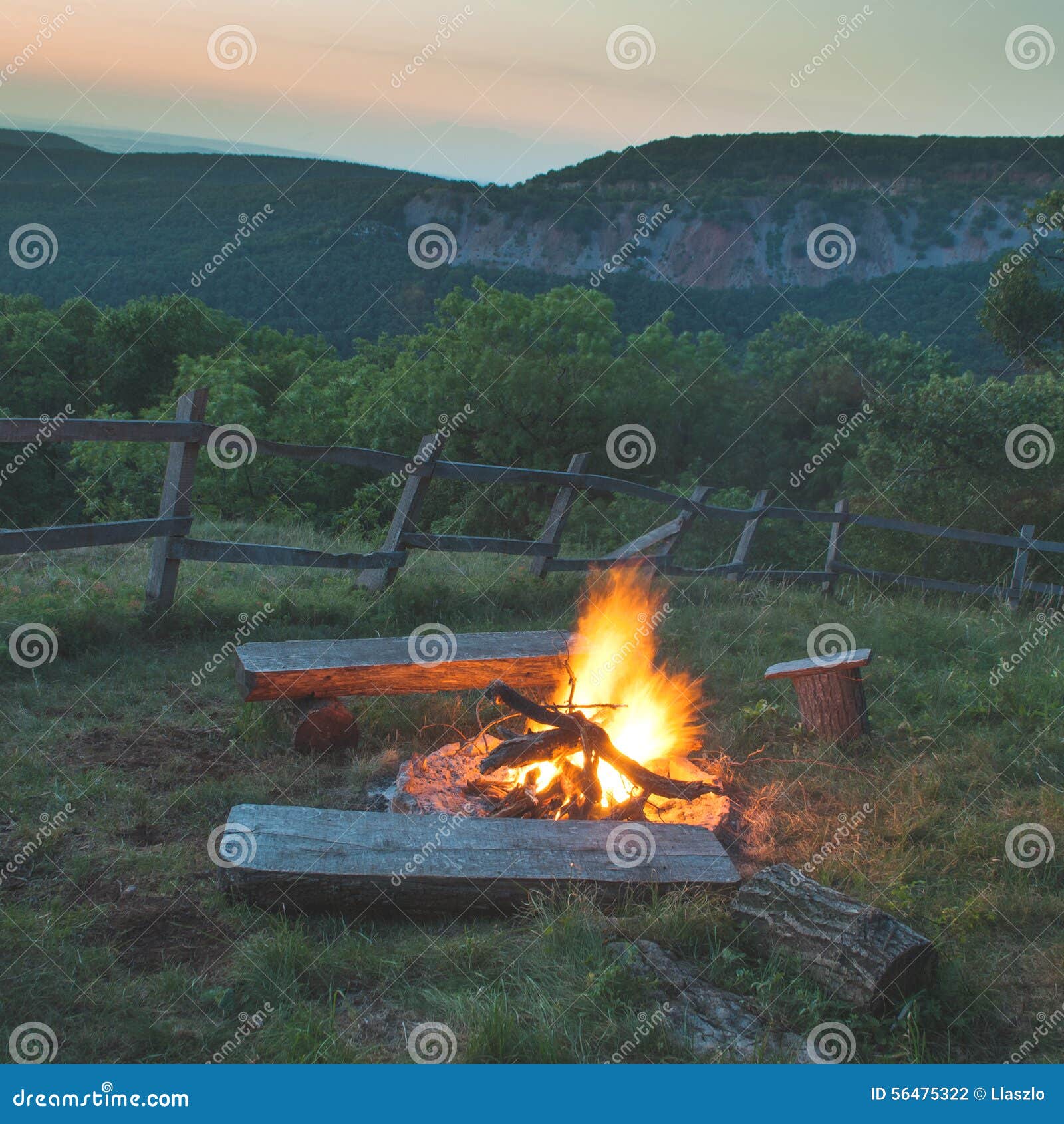 Campfire stock photo. Image of outdoor, camp, family - 56475322