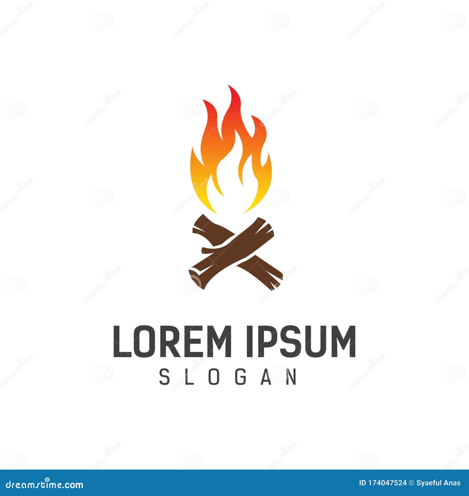 Campfire logo design stock vector. Illustration of danger - 174047524