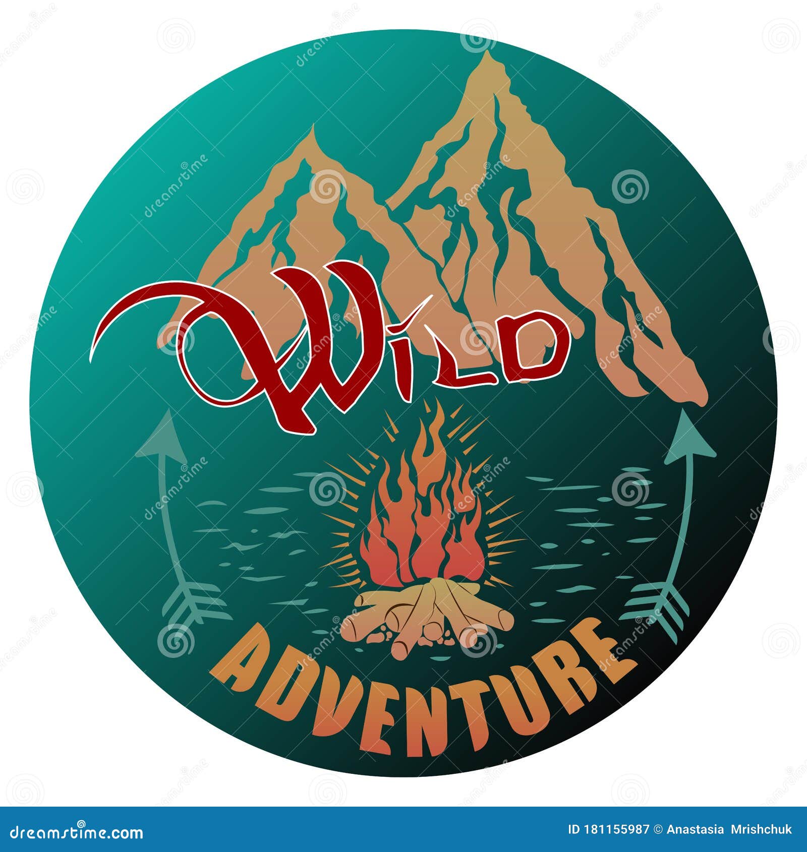 A Campfire on the Nature. Vector Illustration Stock Illustration ...