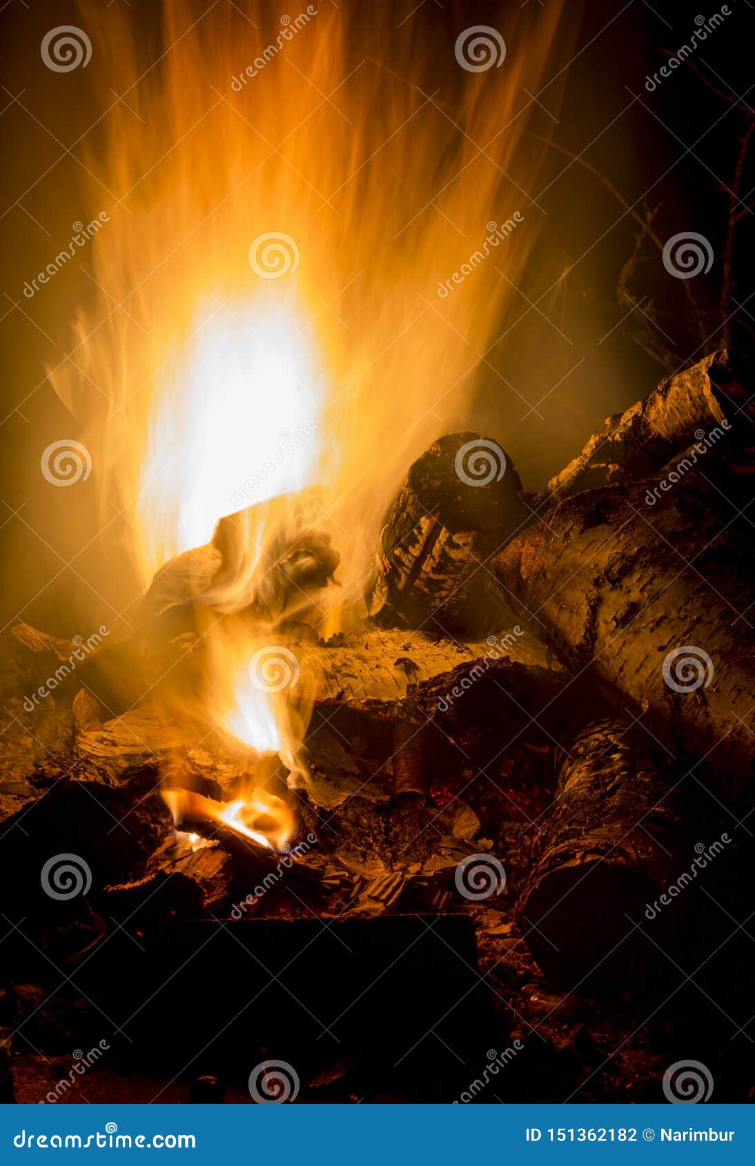 Campfire in the Night for Backgrounds Stock Photo - Image of ignite ...