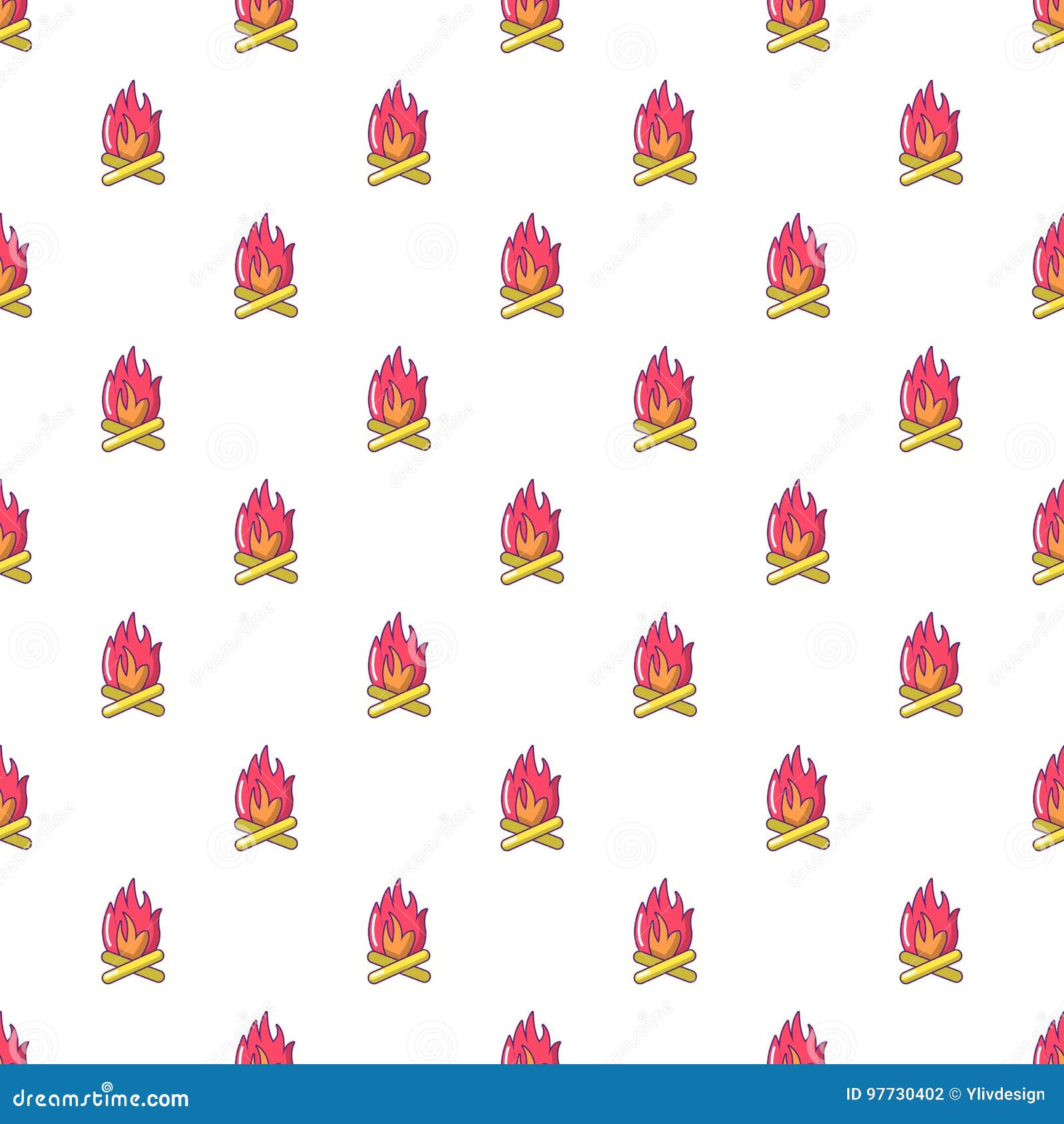 Campfire pattern seamless stock vector. Illustration of banner - 97730402