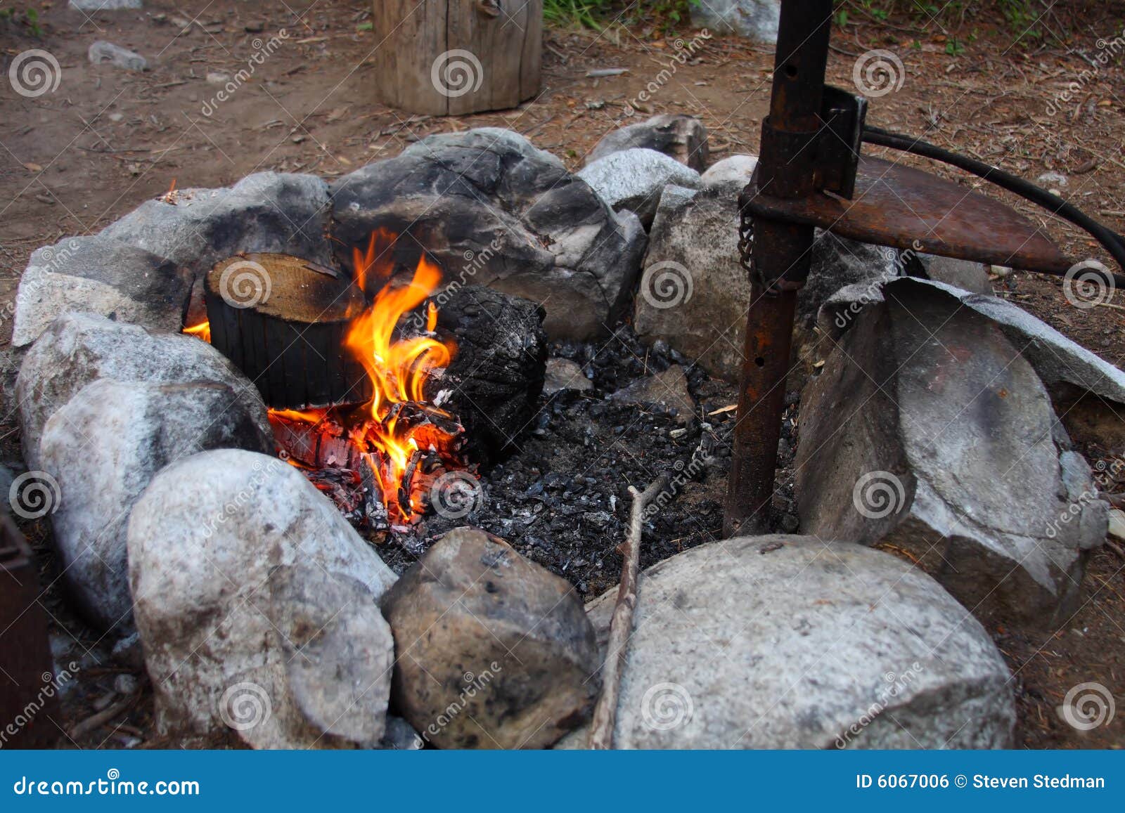 Campfire Ring stock photo. Image of leisure, flame, fiery - 6067006
