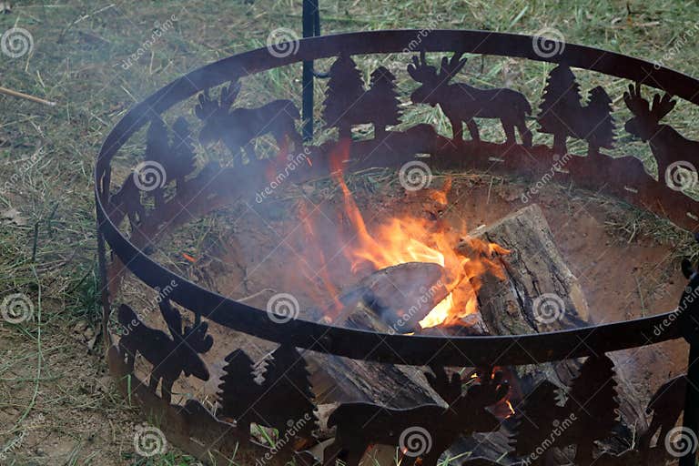 Campfire stock photo. Image of ring, flames, forest, campfire - 78987386