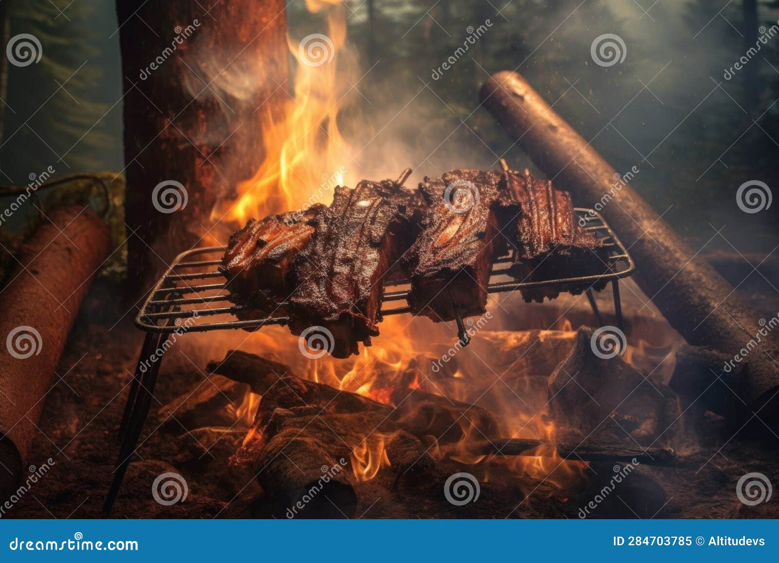 Sizzling BBQ Ribs Royalty-Free Stock Image | CartoonDealer.com #282601642