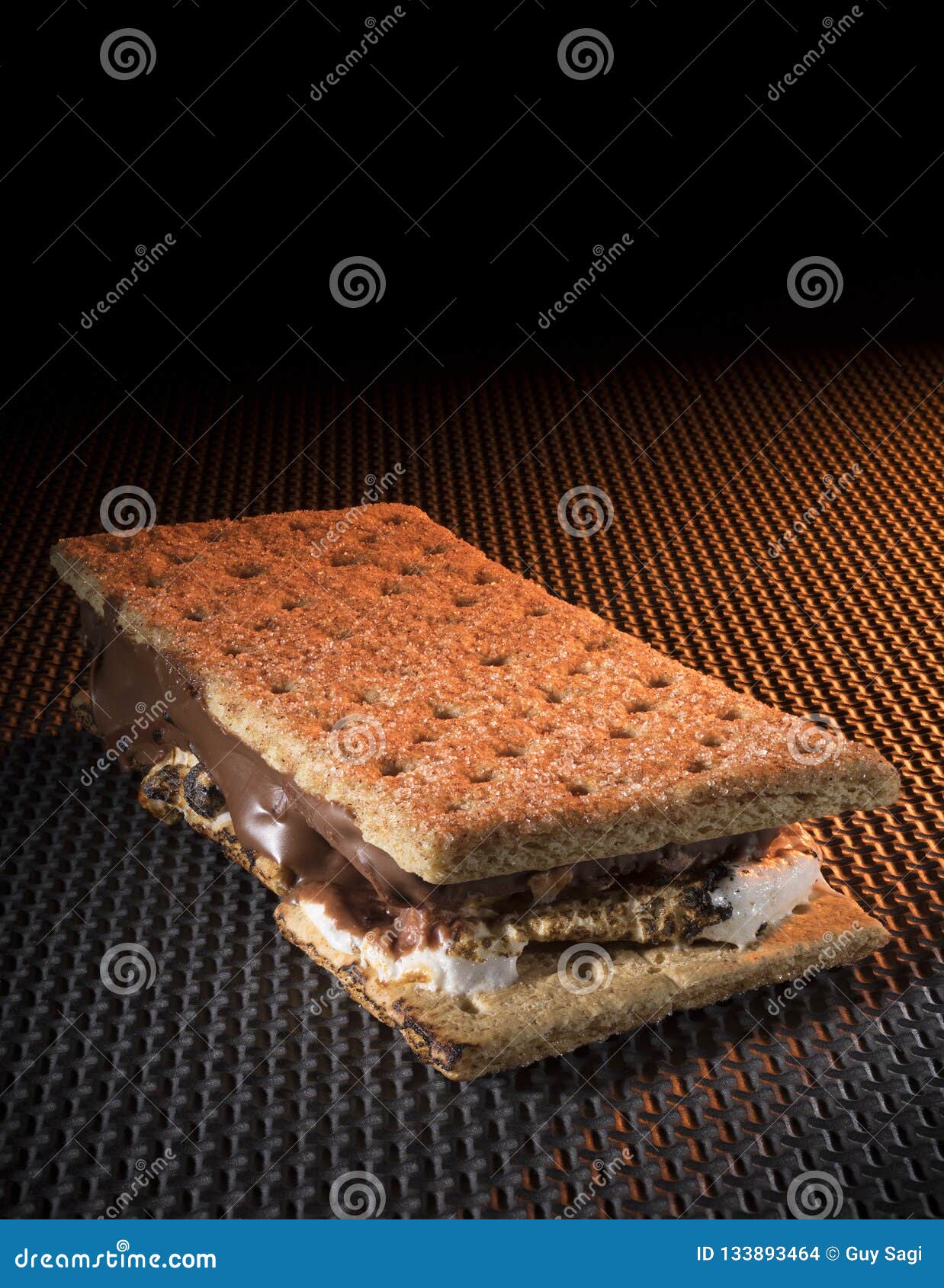 Campfire Smore with a Warm Glow Stock Photo - Image of backpacking ...