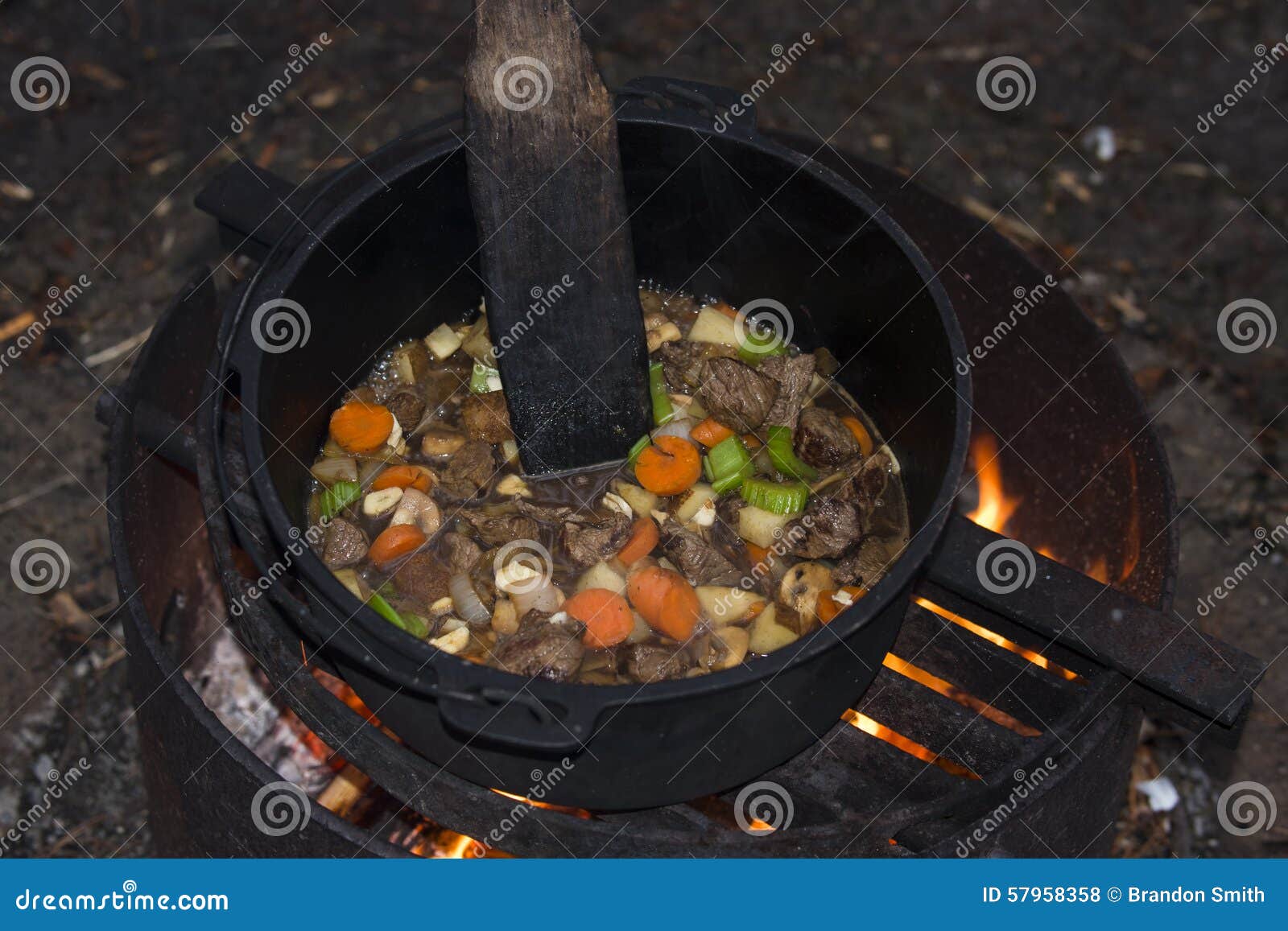 Campfire Stew stock photo. Image of cuisine, oven, meat - 57958358