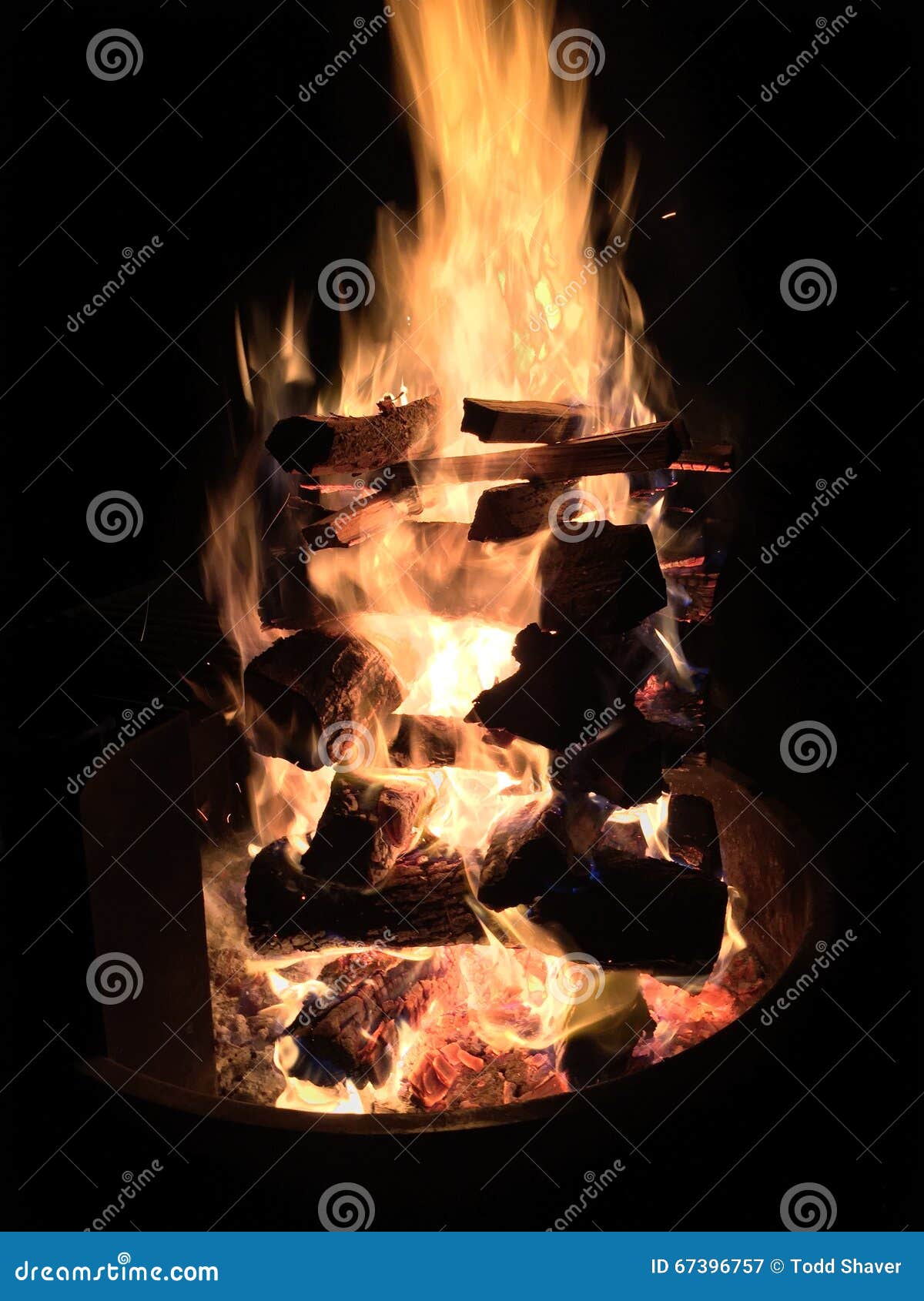 Campfire stock image. Image of fire, wood, style, night - 67396757