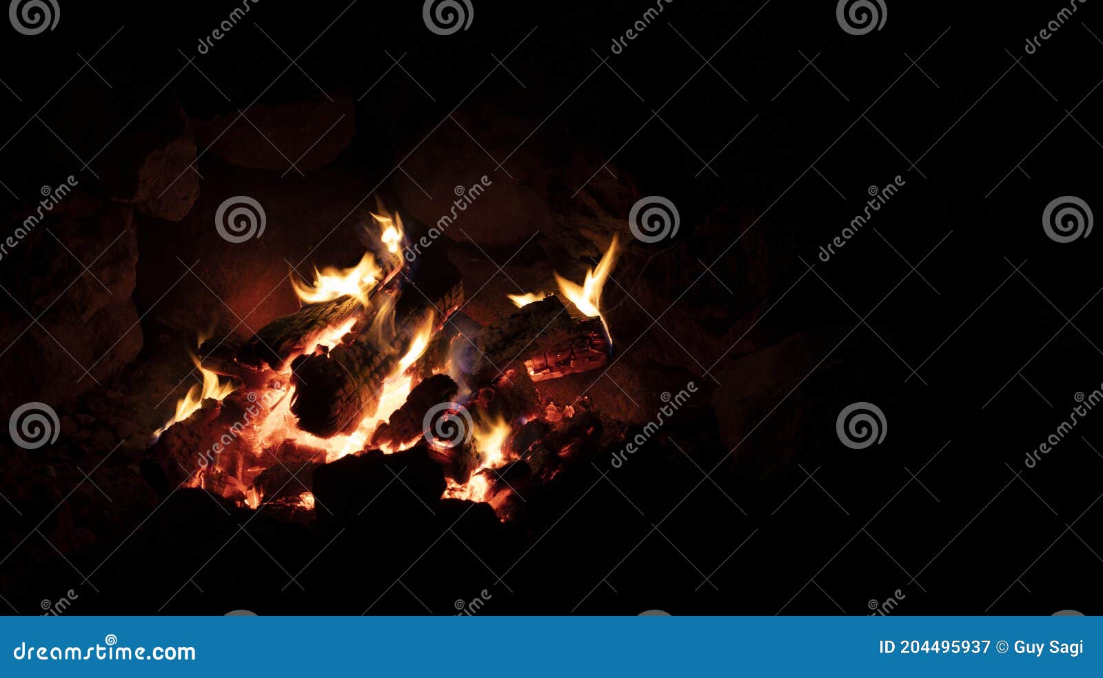 Campfire with text space stock image. Image of camping - 204495937