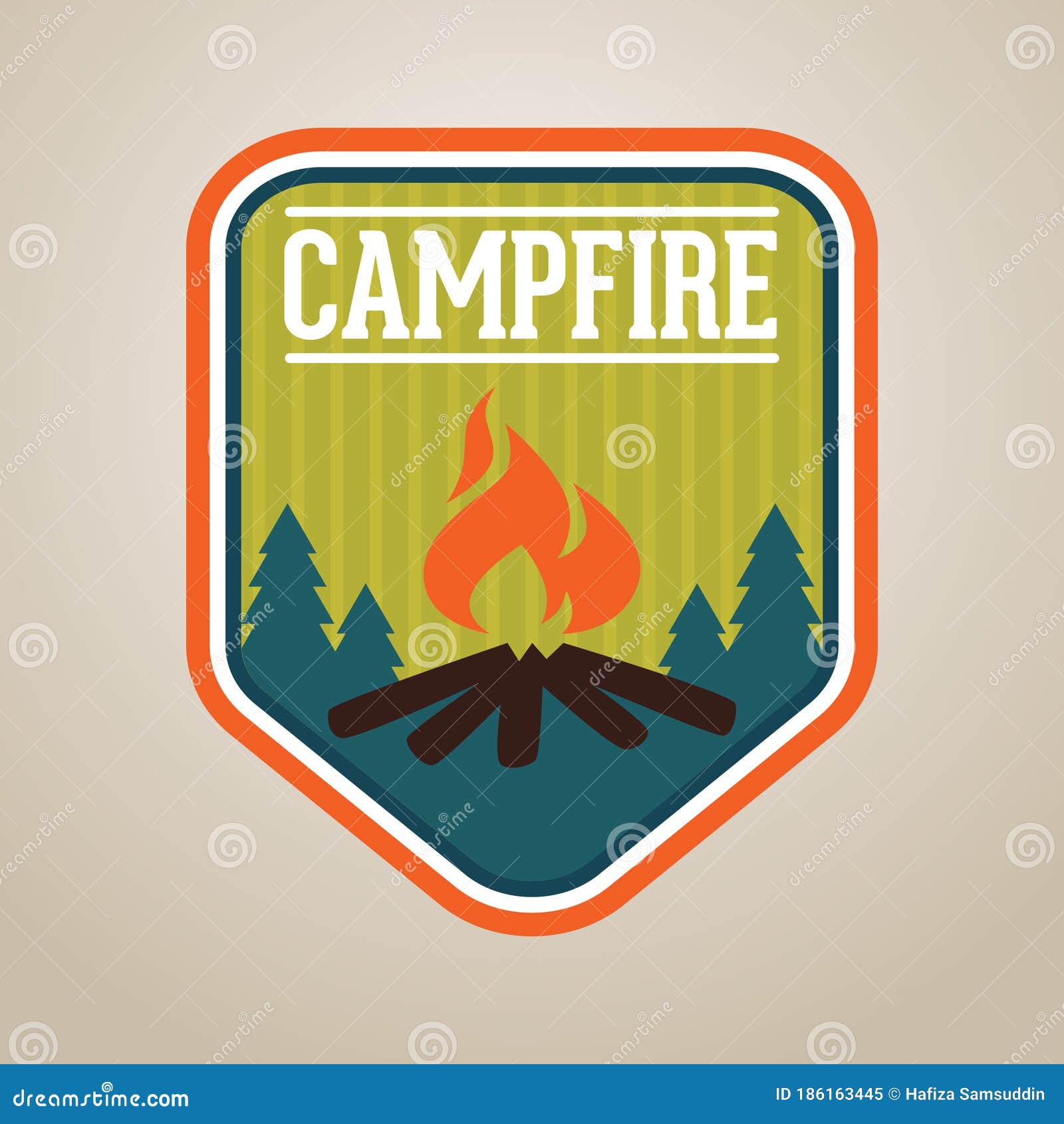 Campfire. Vector Illustration Decorative Design Stock Vector ...