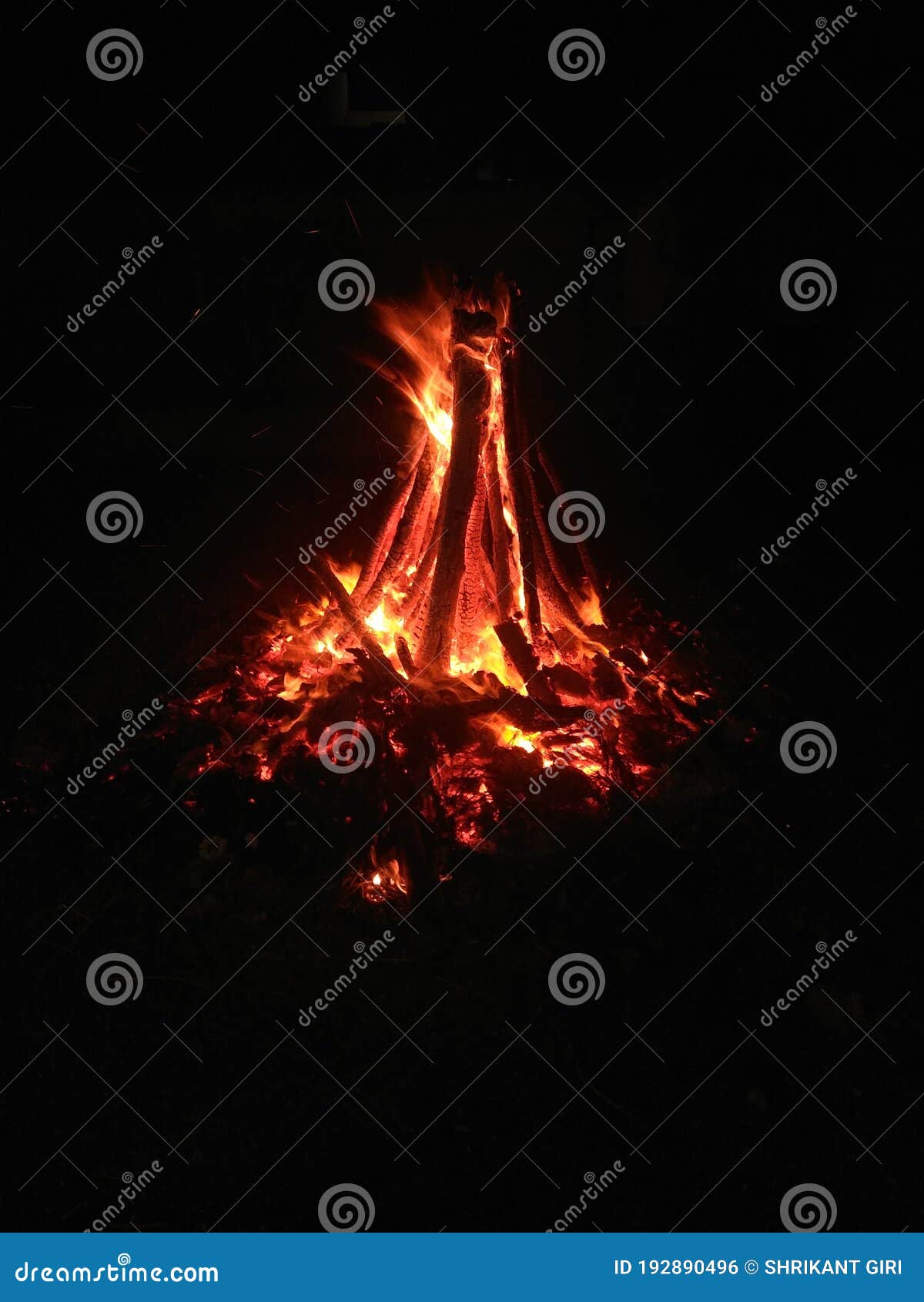 Campfire in Winter Dark Night Stock Photo - Image of night, winter ...