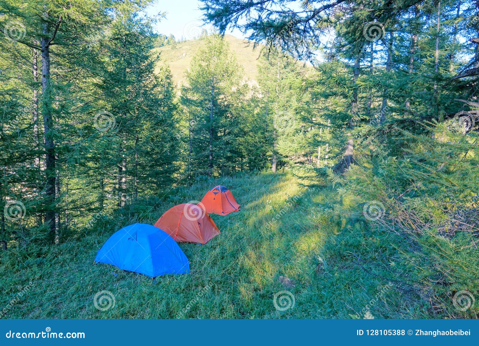 Campground stock photo. Image of mountain, camp, campsite - 128105388