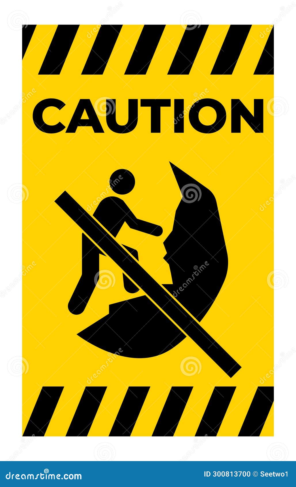 Campground Sign, No Climbing on Rocks Stock Vector - Illustration of ...