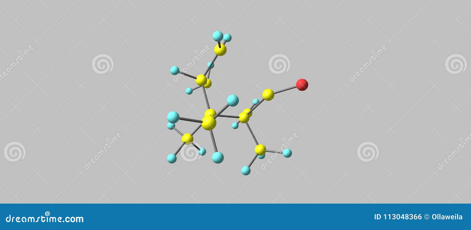 Camphor Molecular Structure Isolated on Grey Background Stock ...
