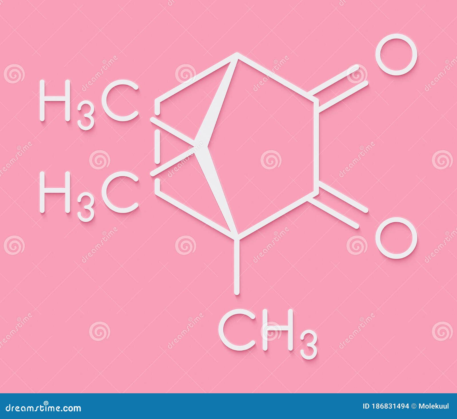 Camphorquinone Visible-light Photoinitiator Molecule Cartoon Vector ...