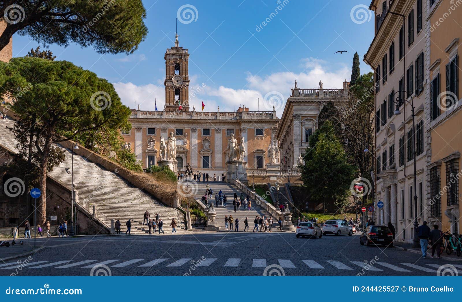 Campidoglio Square and Cordonata Editorial Photography - Image of rome ...