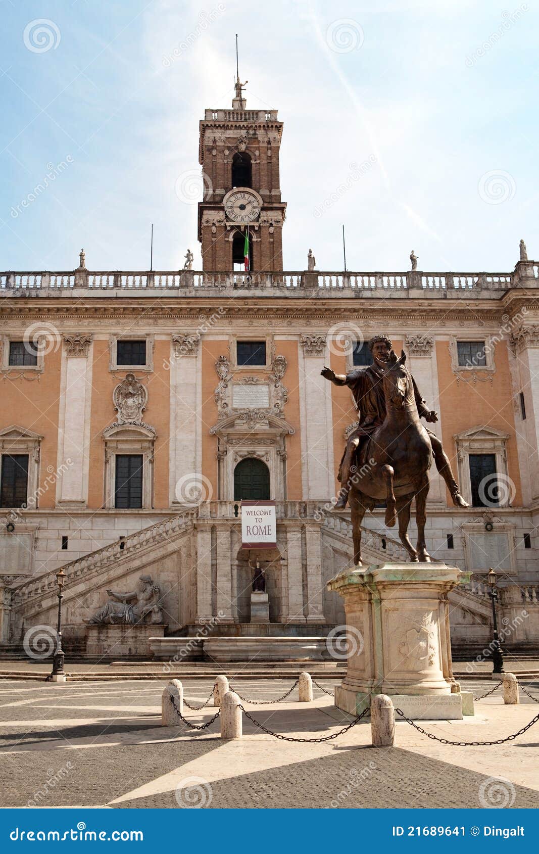 The Campidoglio Square in Rome, Italy Stock Image - Image of hill ...