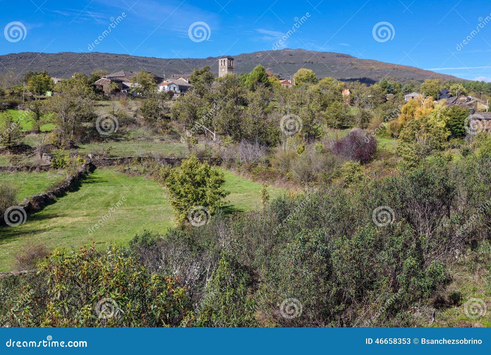 Campillo de Ranas stock image. Image of spain, architecture - 46658353