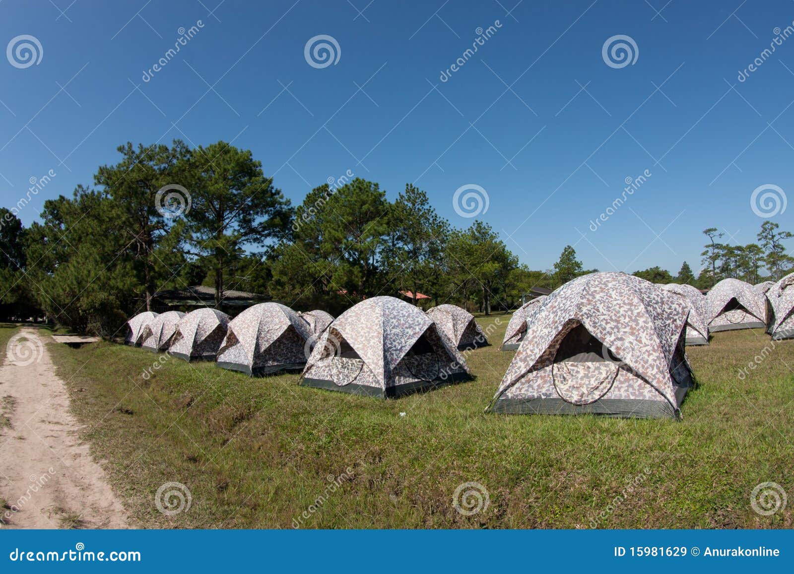 Camping area stock image. Image of grass, adventure, tents - 15981629