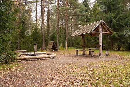 Camping area stock image. Image of place, firewood, active - 6856399