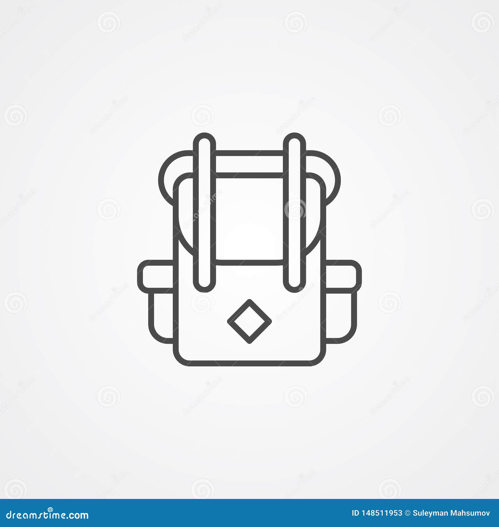 Camping Backpack Vector Icon Sign Symbol Stock Illustration ...