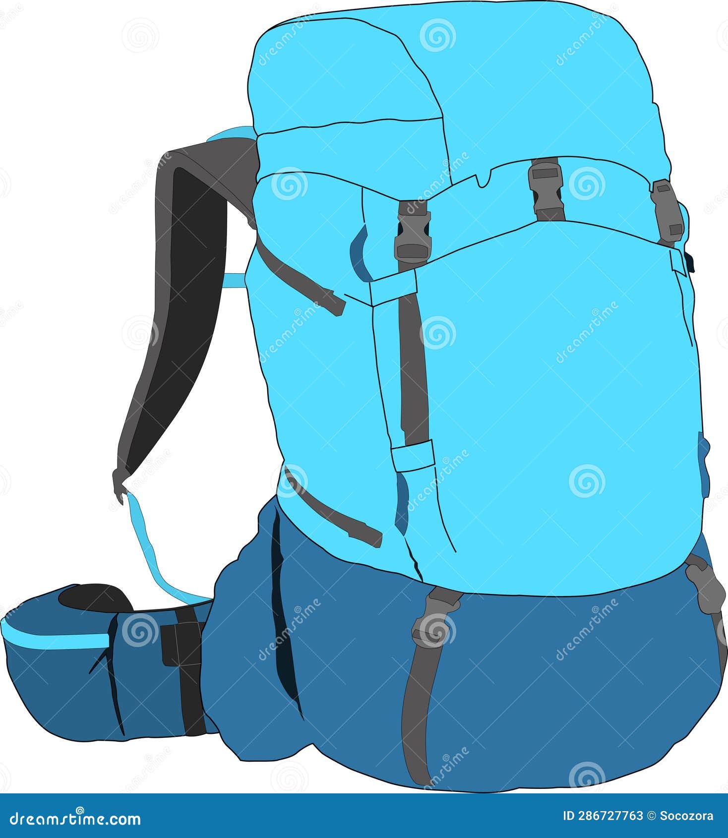 Illustration Vector Graphic of Camping Bag Stock Vector - Illustration ...