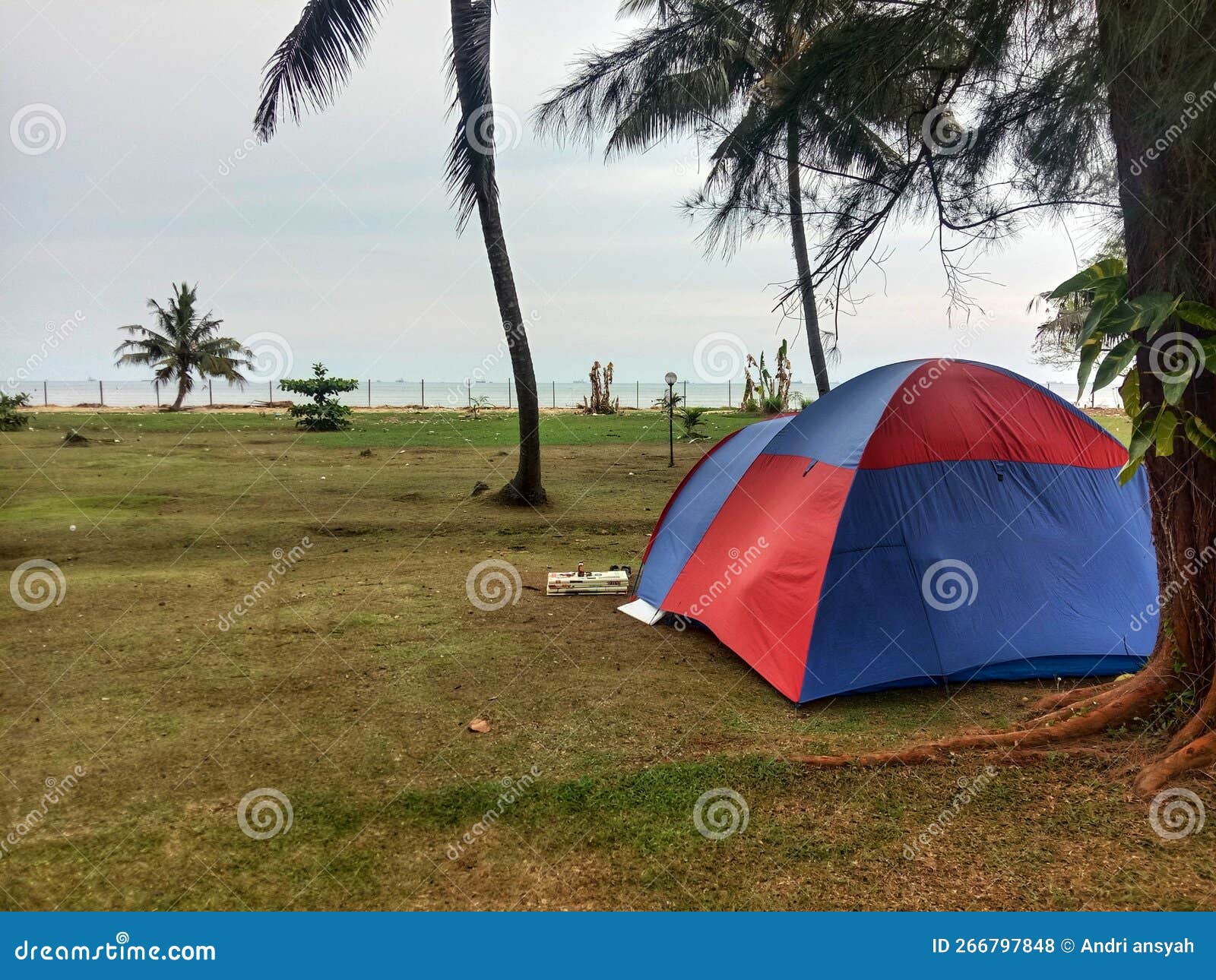 Camping on the Beach, Batakan City, Balikpapan Stock Photo - Image of ...
