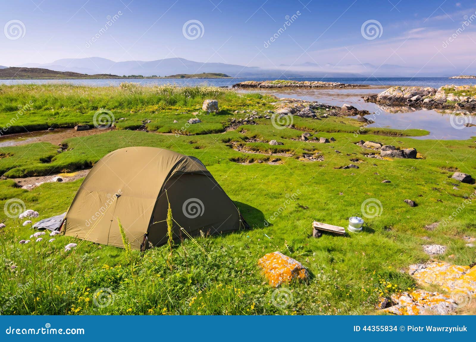 Camping in Beautiful Scenery Stock Photo - Image of summer, scenic ...