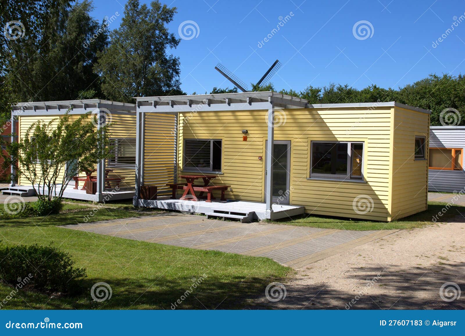 Camping cabins stock image. Image of camp, bungalow, residential - 27607183
