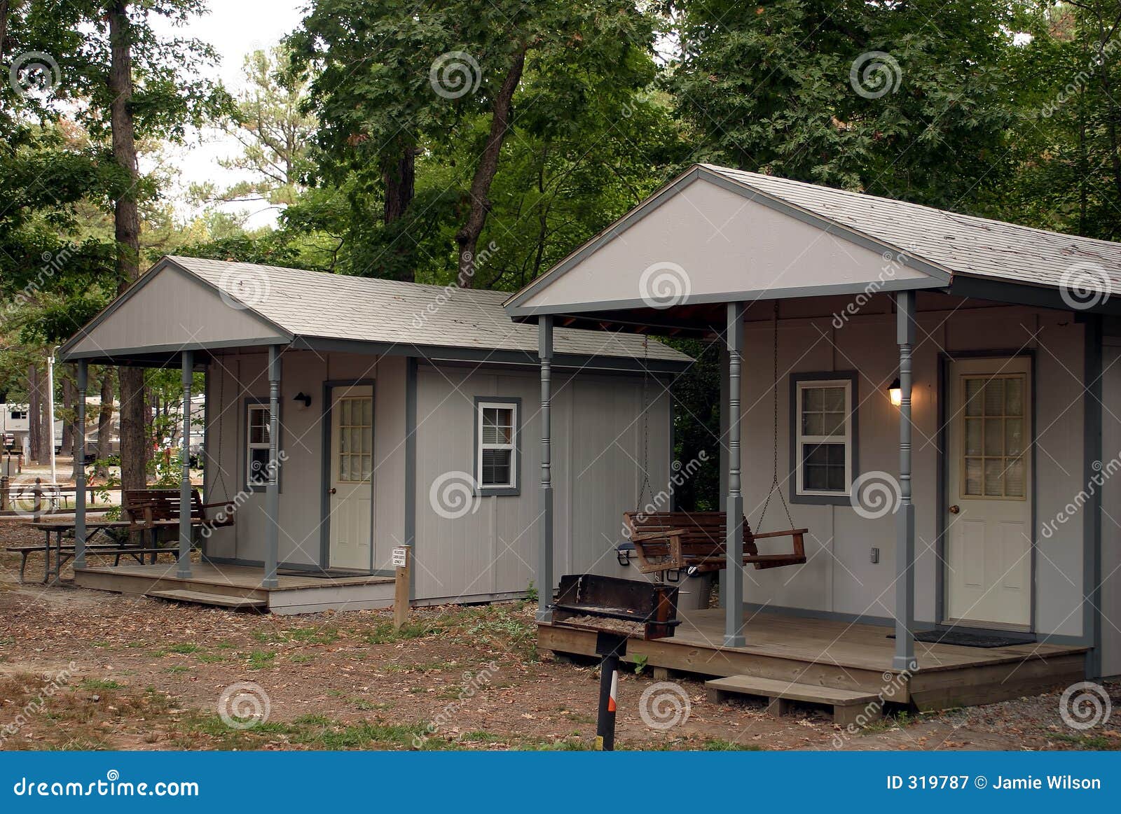 Camping Cabins stock image. Image of camp, cabin, lodge - 319787