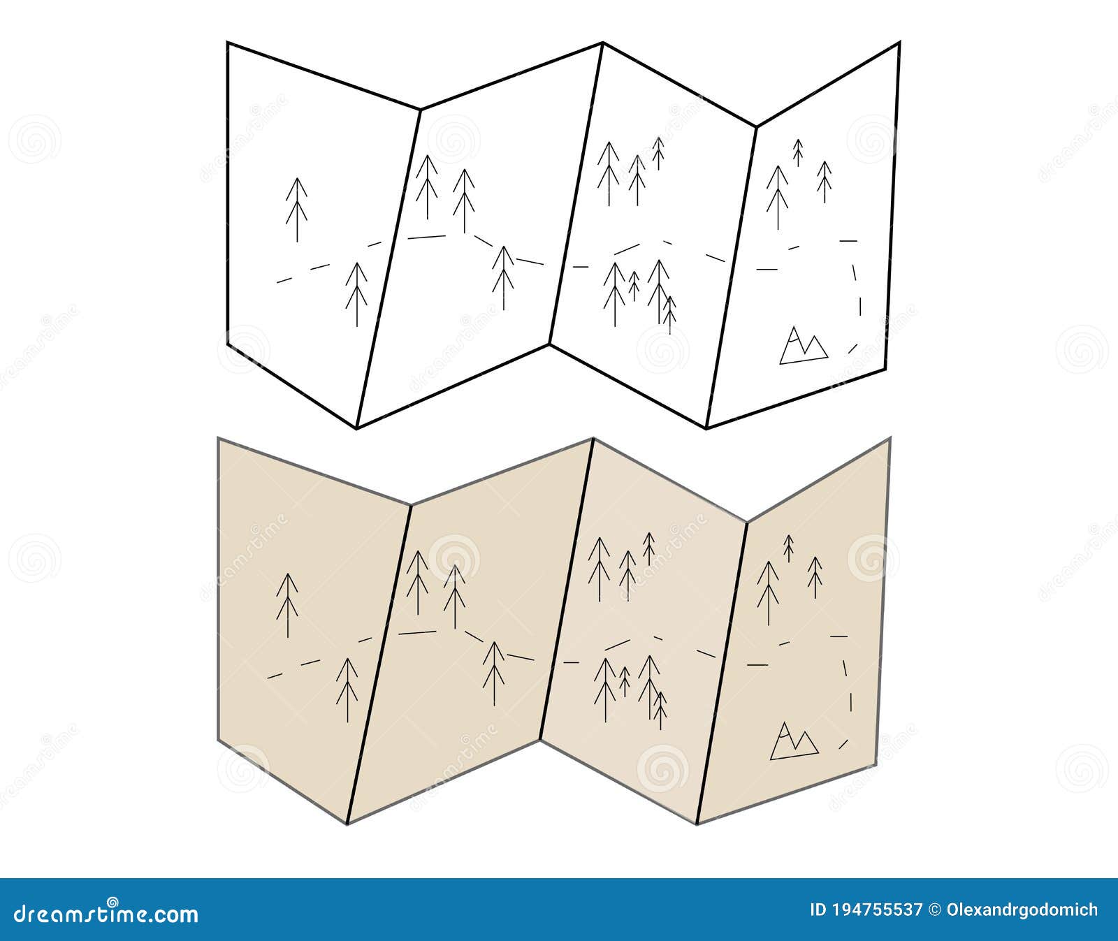 Camping cartoon map stock illustration. Illustration of challenge ...