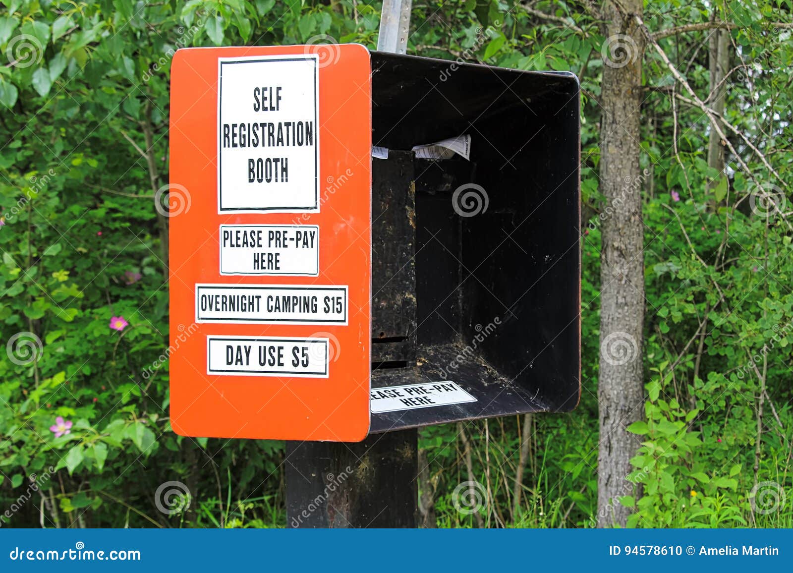 Camping and Day Use Self Registration Box Stock Photo - Image of ...
