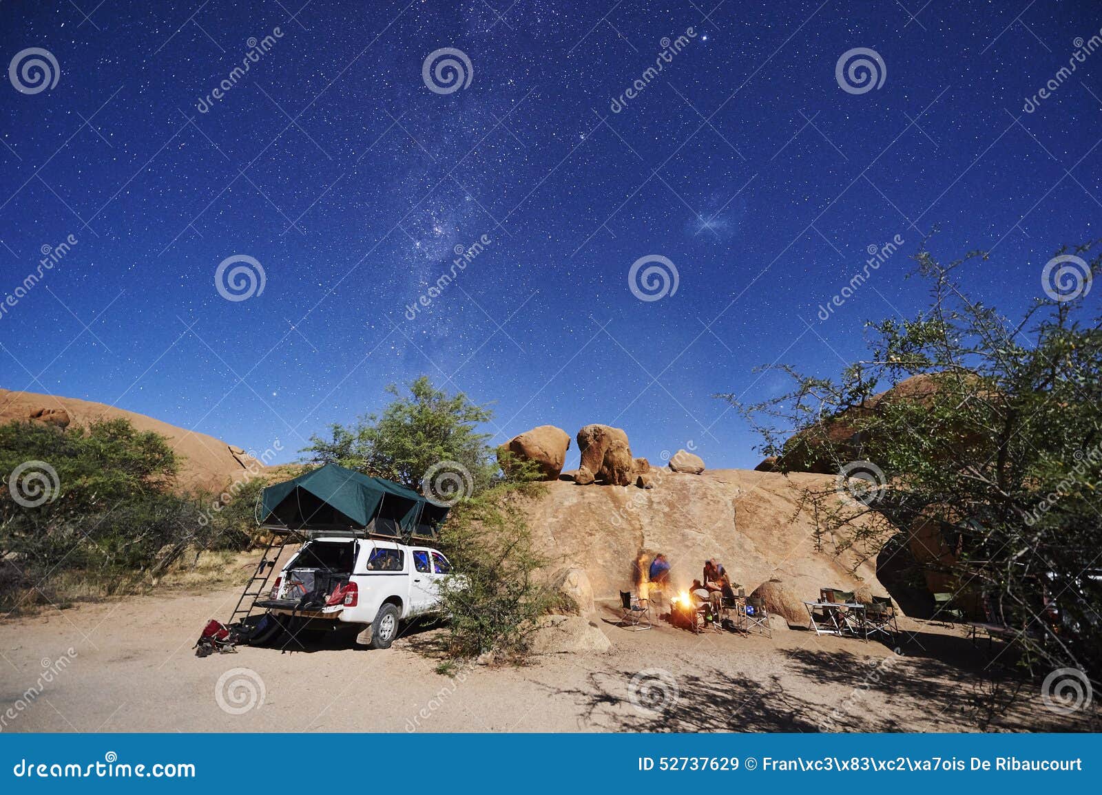 Camping in desert stock image. Image of group, africa - 52737629