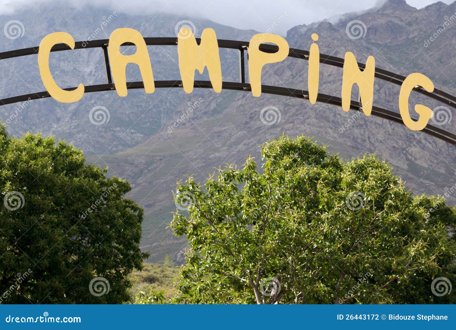 Camping entrance sign stock photo. Image of leisure, travel - 26443172