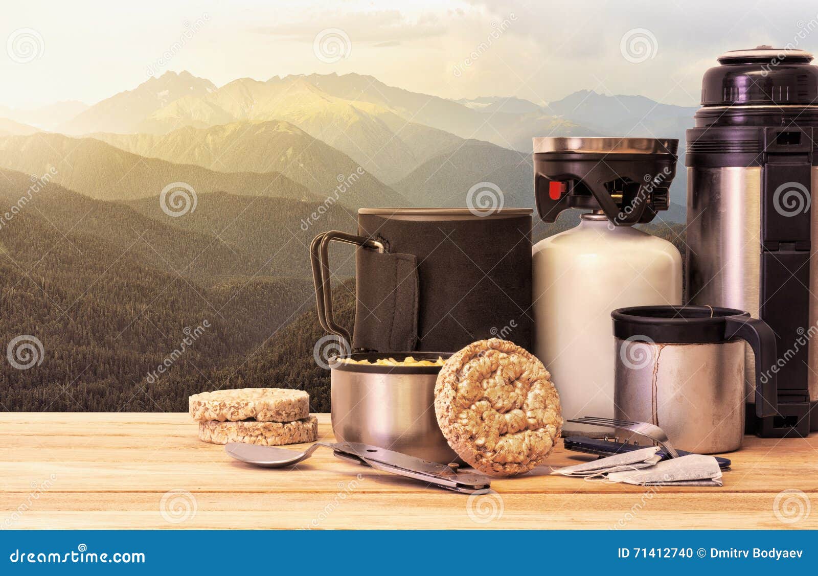 Camping fire equipment. stock photo. Image of burner - 71412740