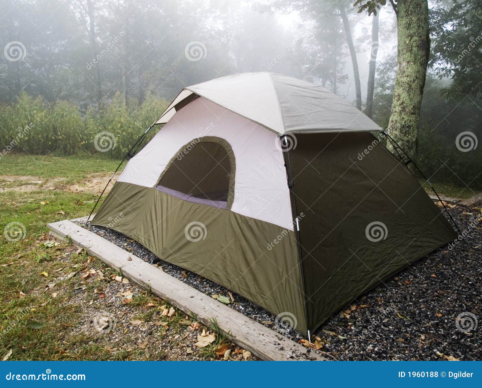 Camping foggy morning tent stock photo. Image of camping - 1960188