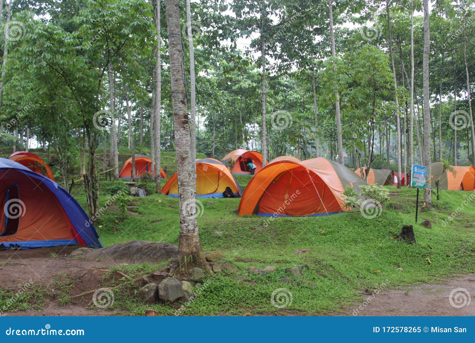 Camping Ground in the Wet Land in West Java Editorial Image - Image of ...