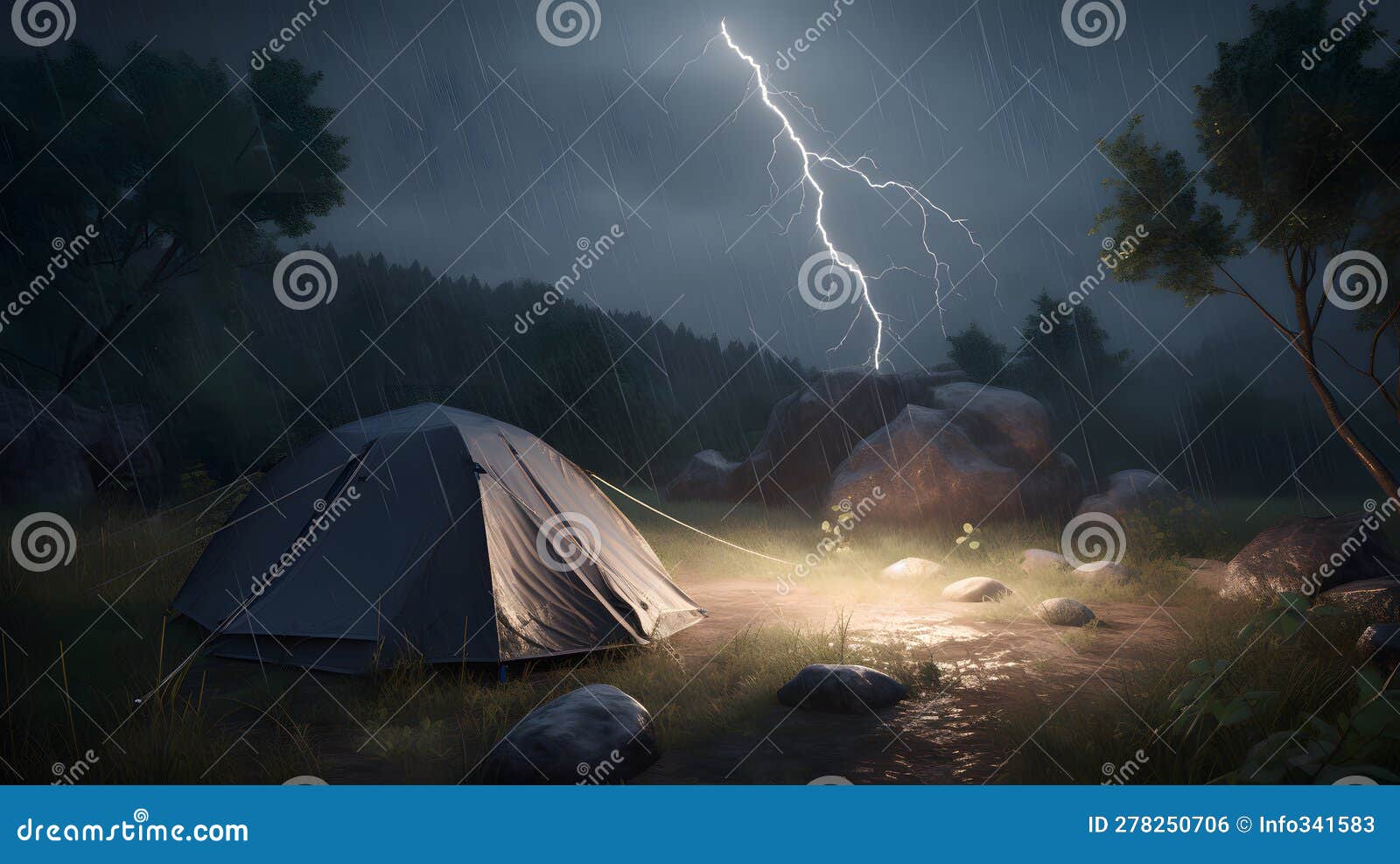 Camping Hiking Backpacking Hyper-realistic Textures Dynam Generative AI ...