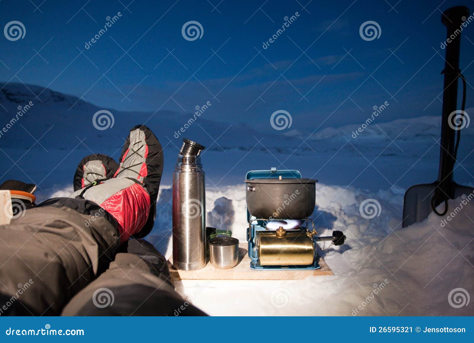 Camping in ice and snow stock image. Image of wilderness - 26595321