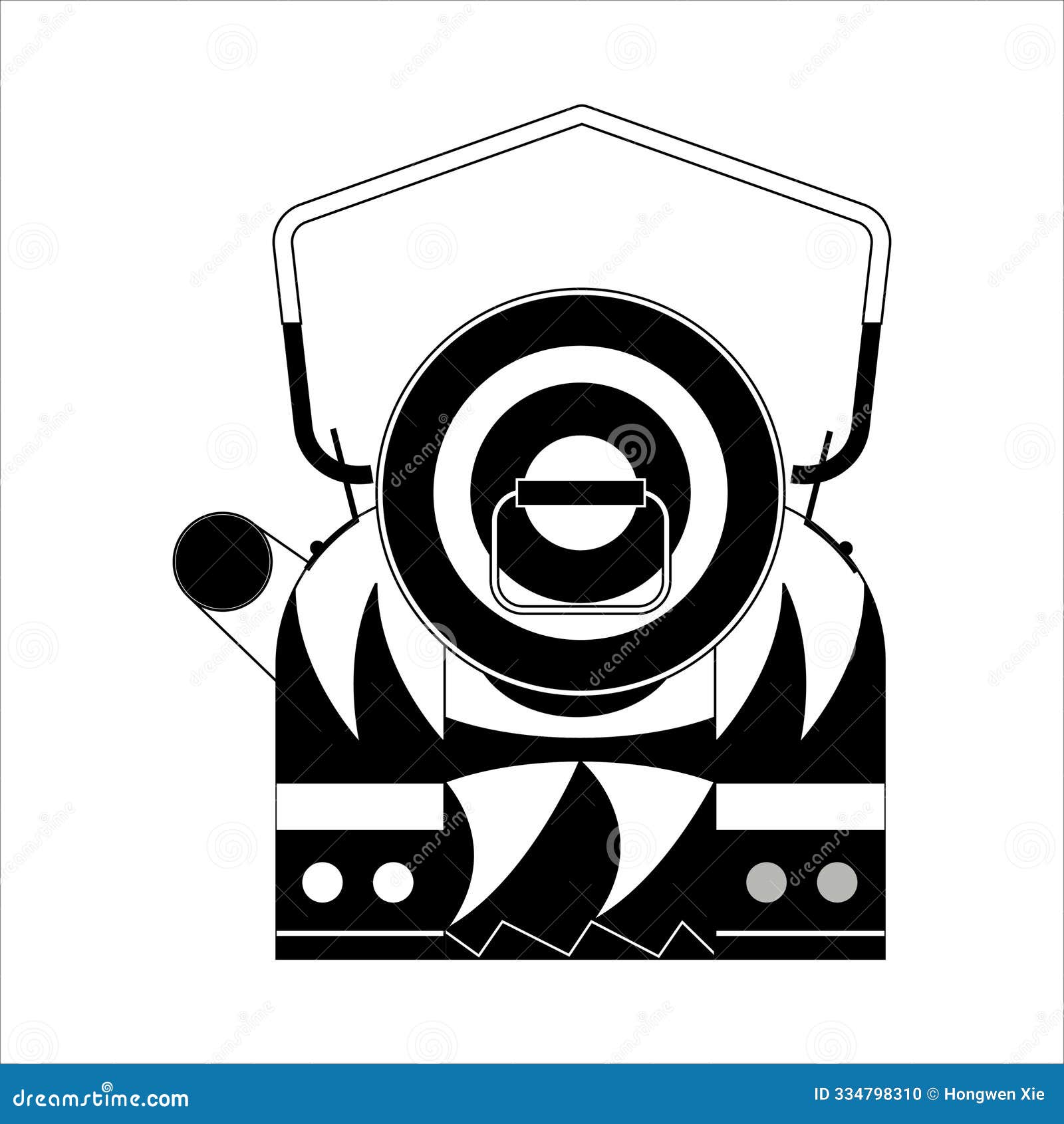 A Camping Kettle Decorated with Native American Folk Patterns, Isolated ...