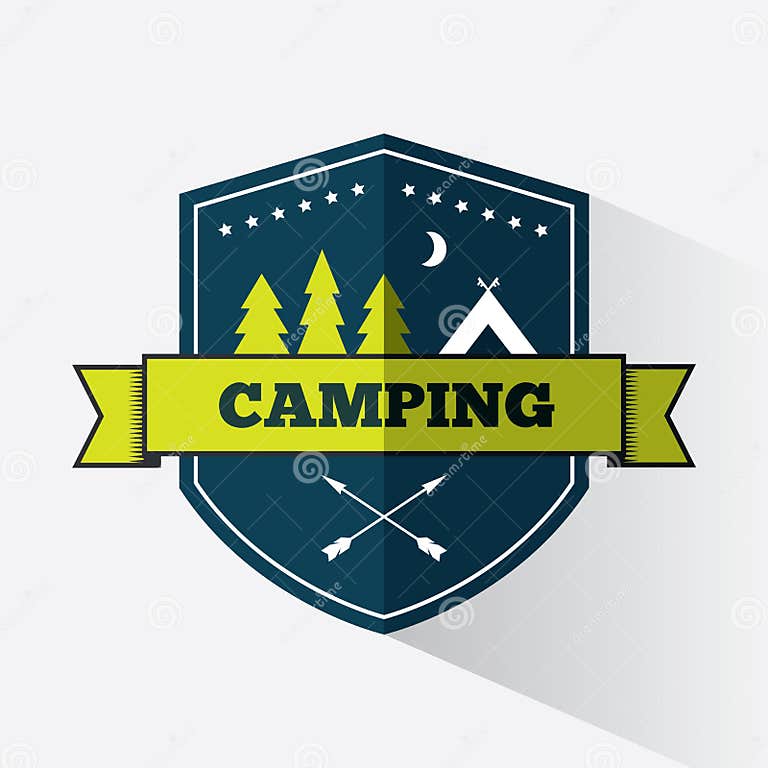 Camping logo design stock vector. Illustration of adventure - 75127257
