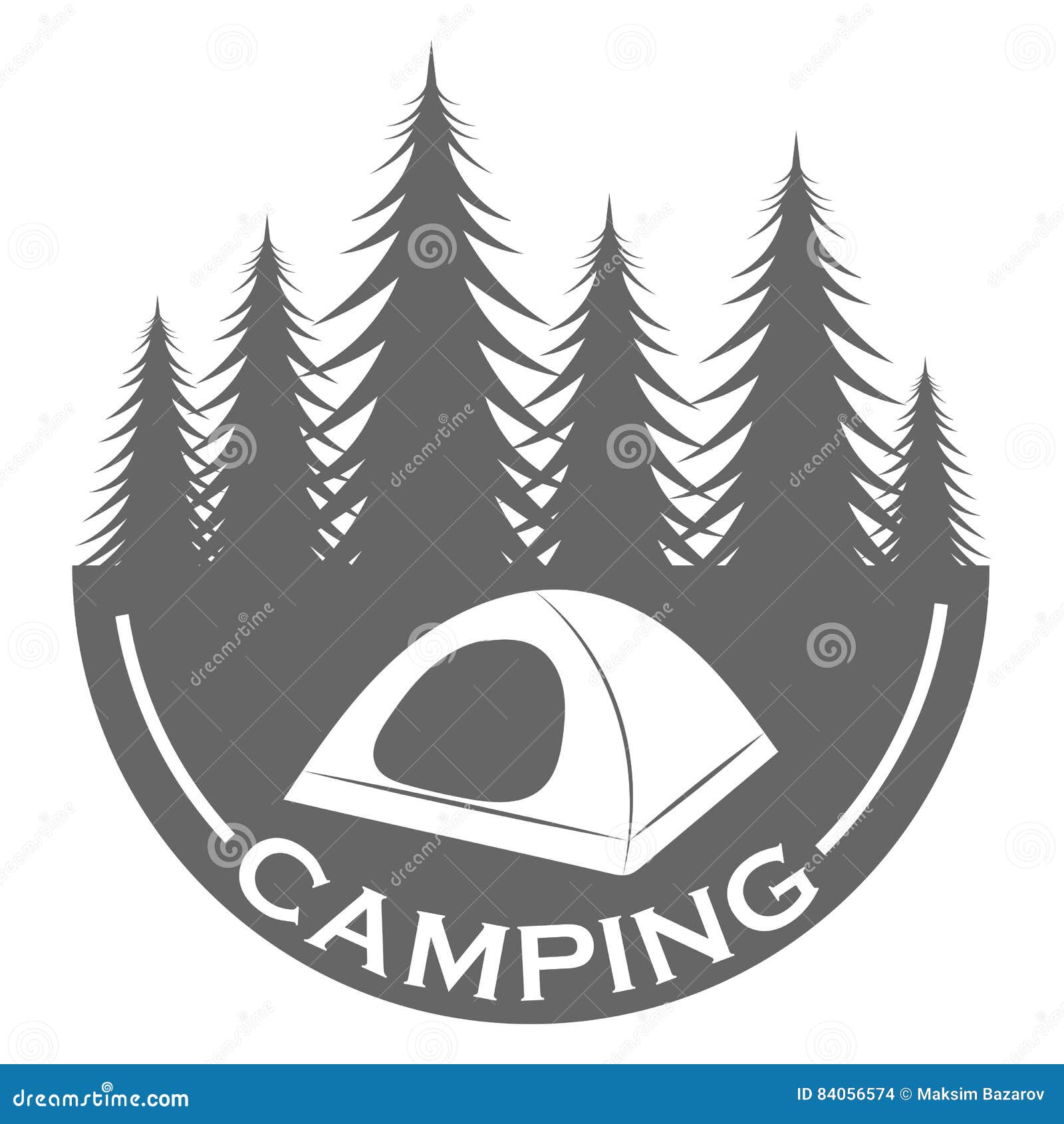 Camping Logo Design Template Stock Vector - Illustration of park ...