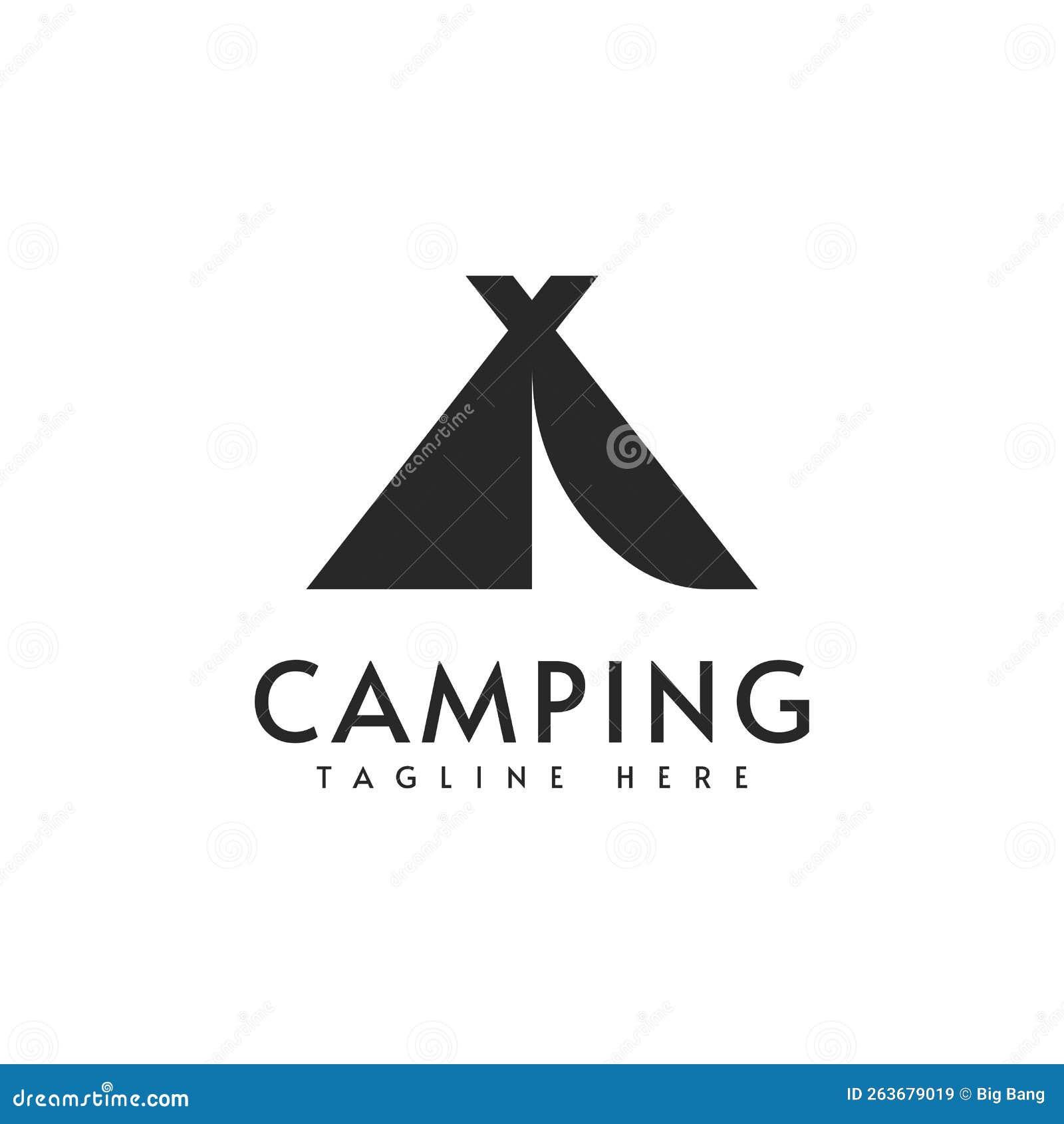 Camping Logo Vector Design Illustration Template Stock Vector ...