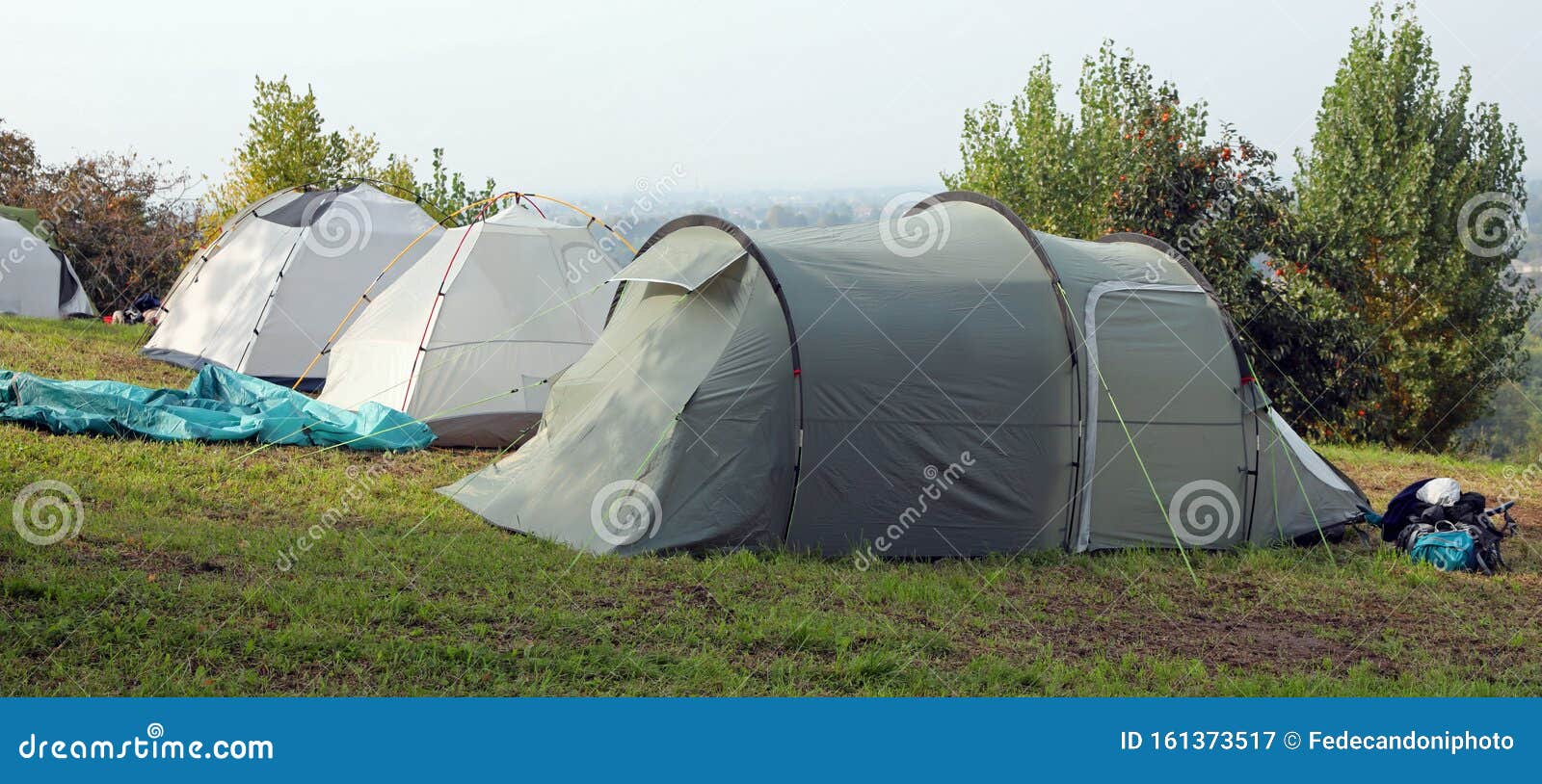 Camping with many tents stock image. Image of refugee - 161373517