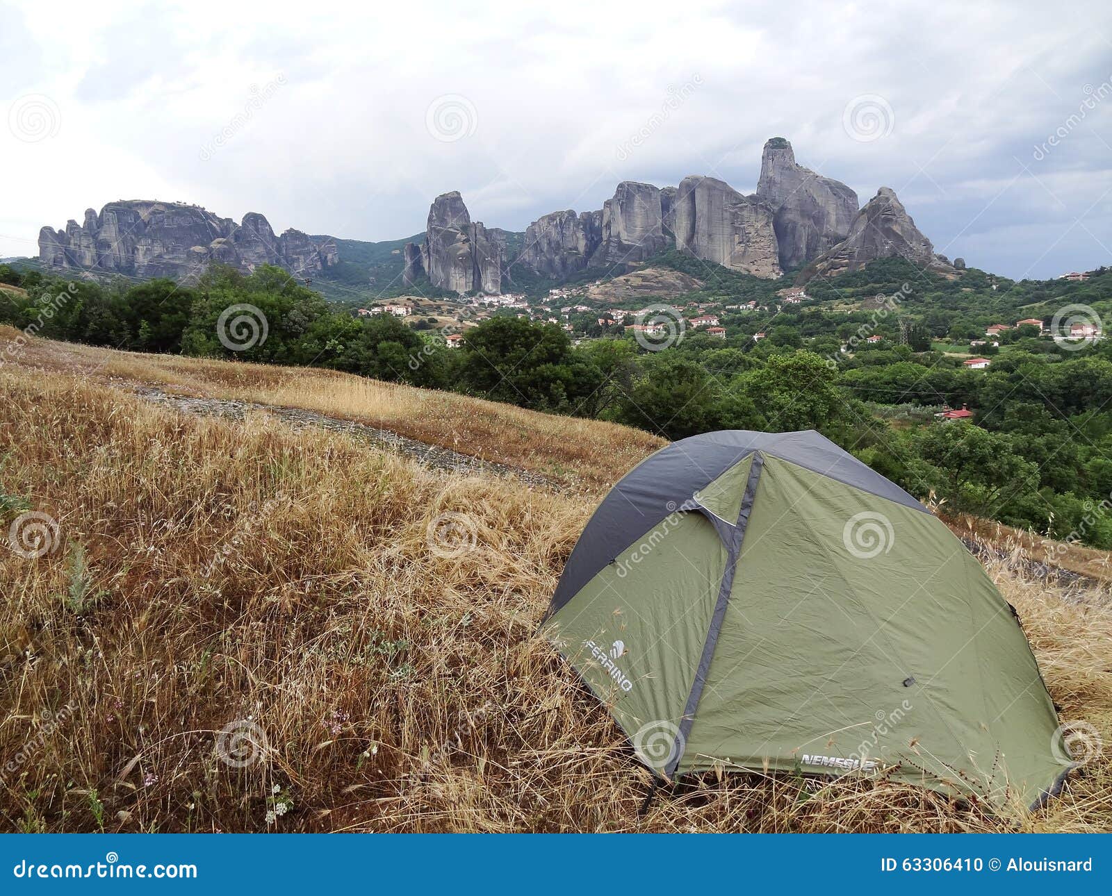 Camping in Meteora in Greece Editorial Image - Image of adventure ...