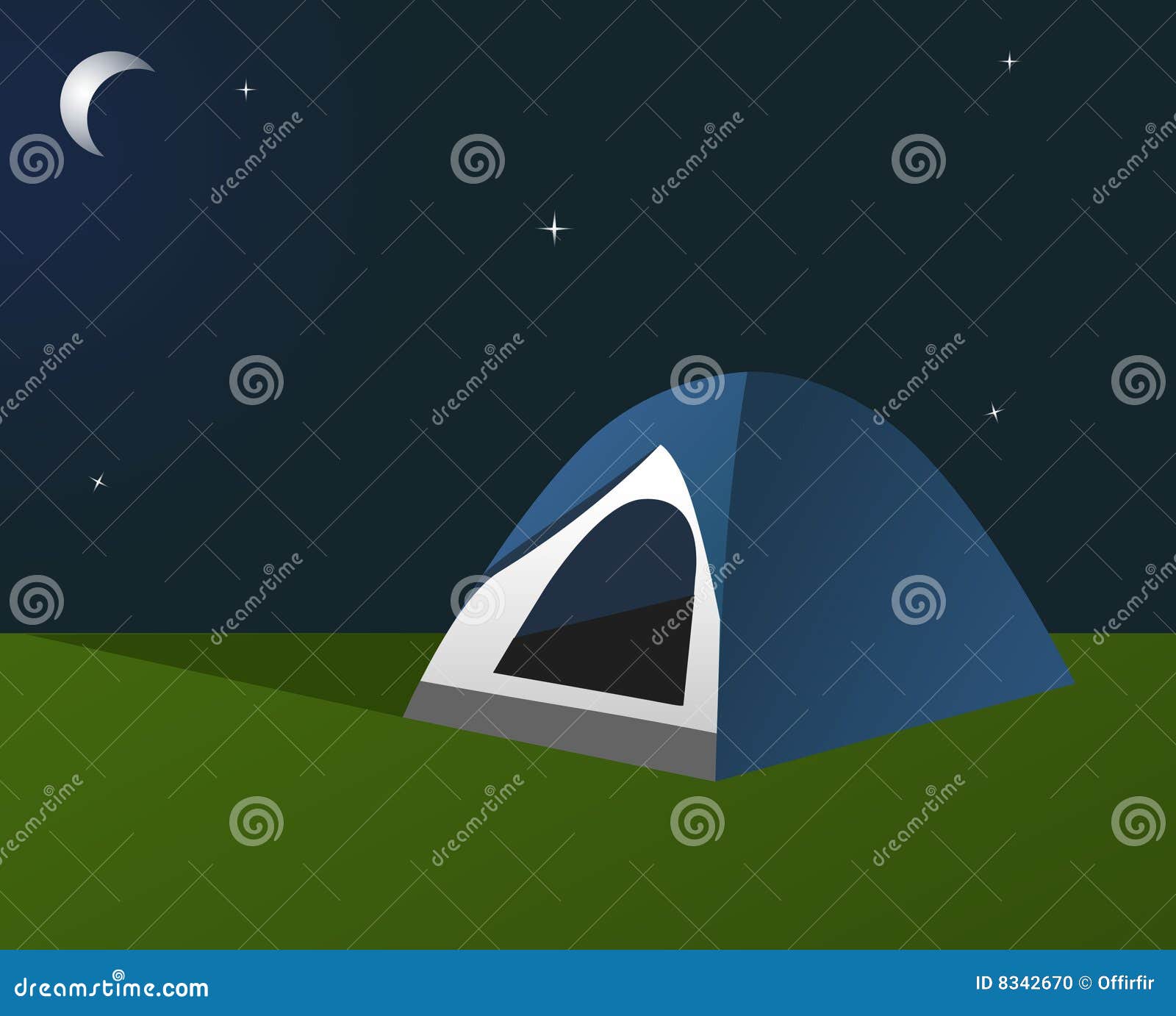 Camping night stock illustration. Illustration of nature - 8342670