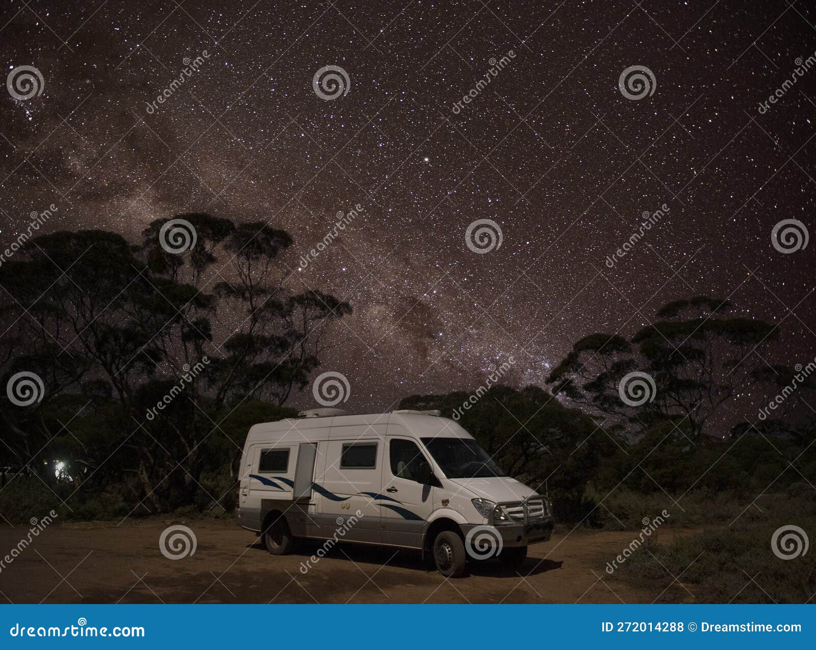 Camping at Night in the Remote Outback of Queensland. Stock Photo ...