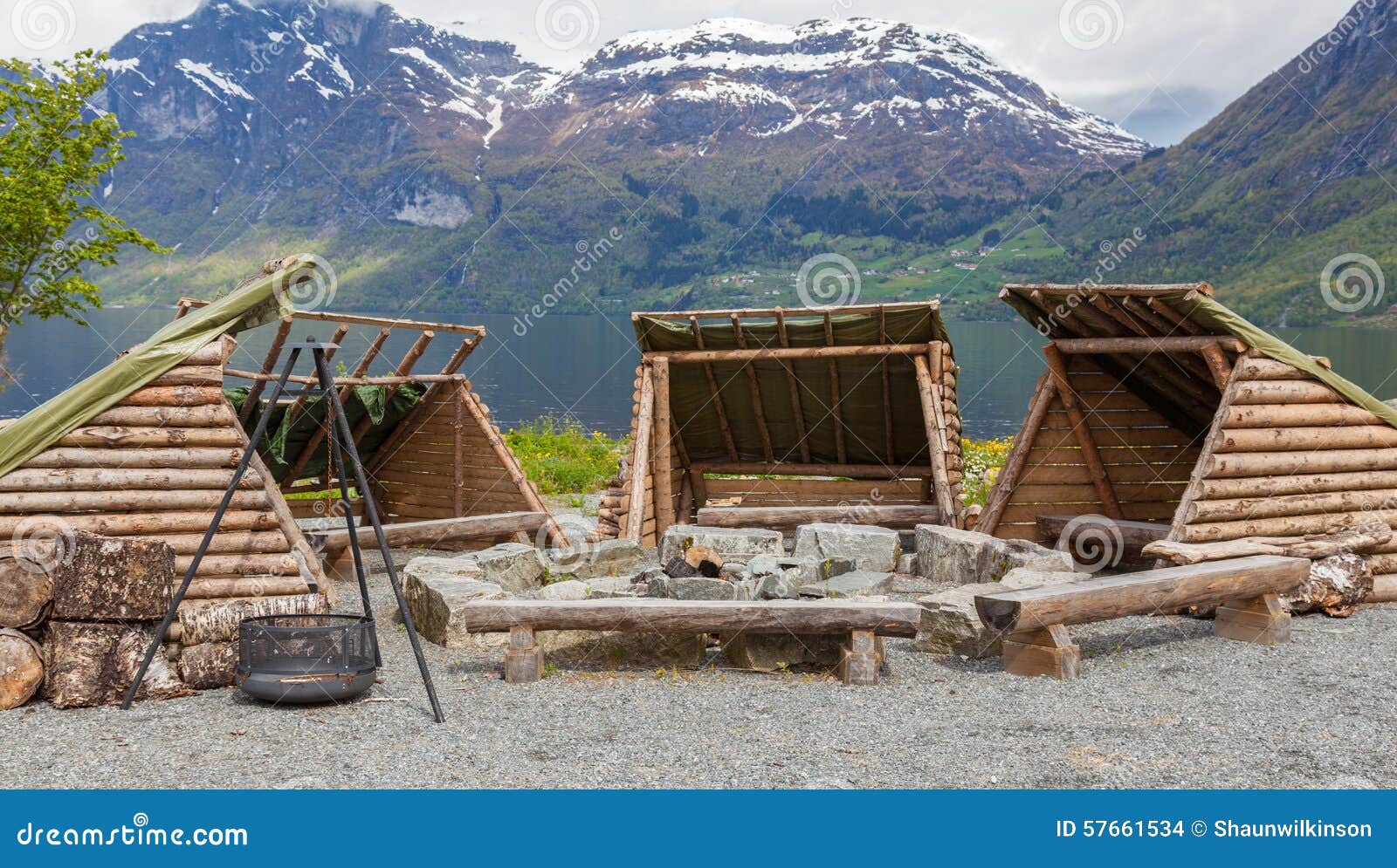 Camping out stock photo. Image of fire, camping, norway - 57661534
