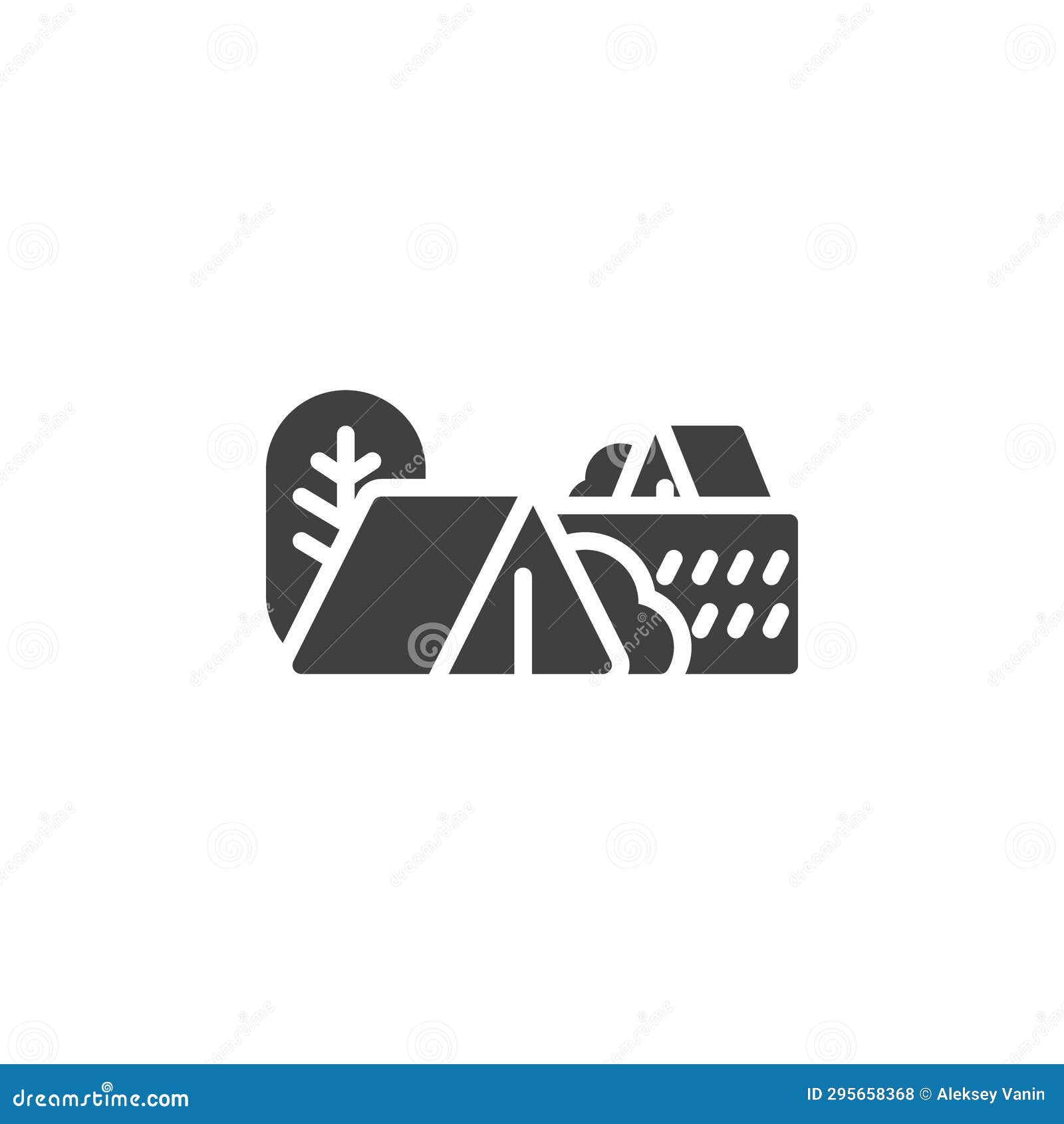 Camping park vector icon stock vector. Illustration of symbol - 295658368