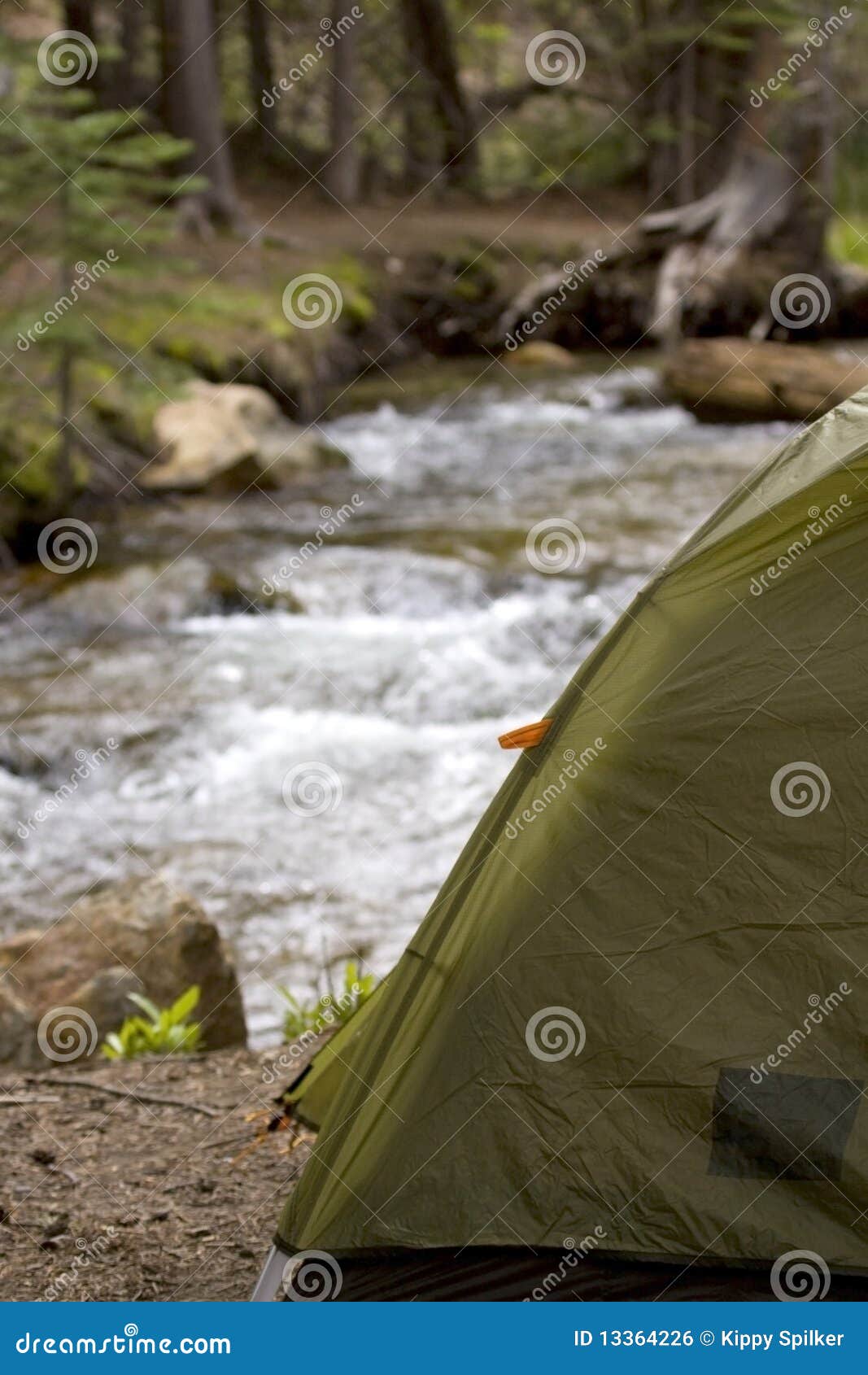Camping beside a River stock photo. Image of outside - 13364226